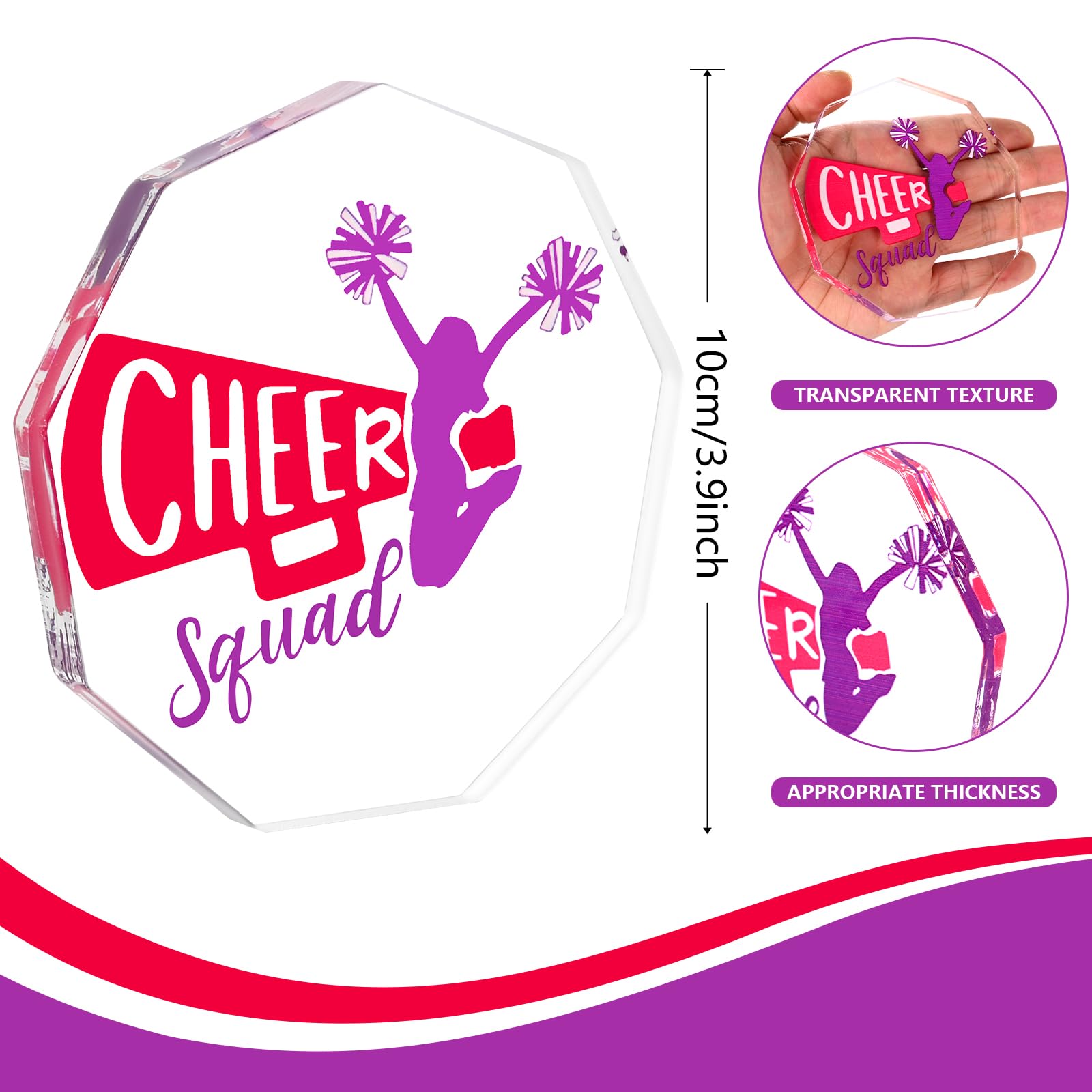 Snapklik.com : 12 Pcs Cheerleader Gifts 4 Acrylic Awards Trophies For ...