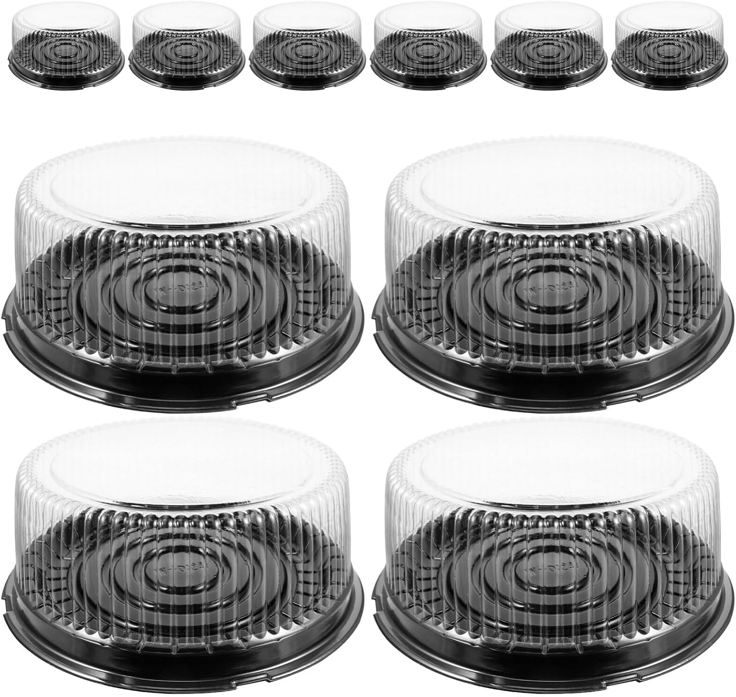 Amazon.com: HANABASS 10Pcs Plastic Cake Container with Clear Dome Lid ...