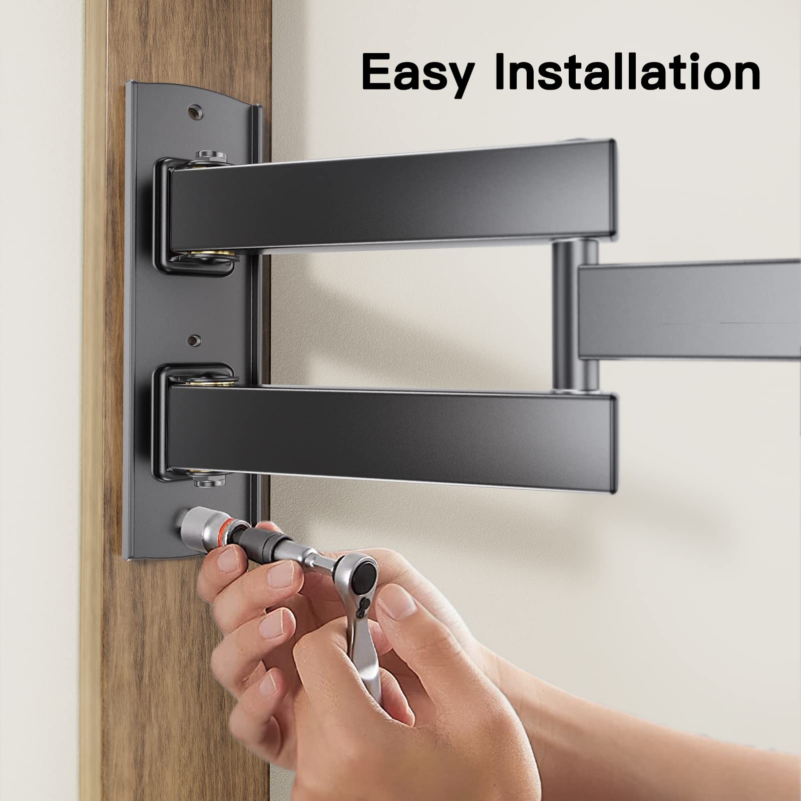 Pipishell Full Motion TV Wall Mount for 26-60 inch Flat or Curved TVs ...