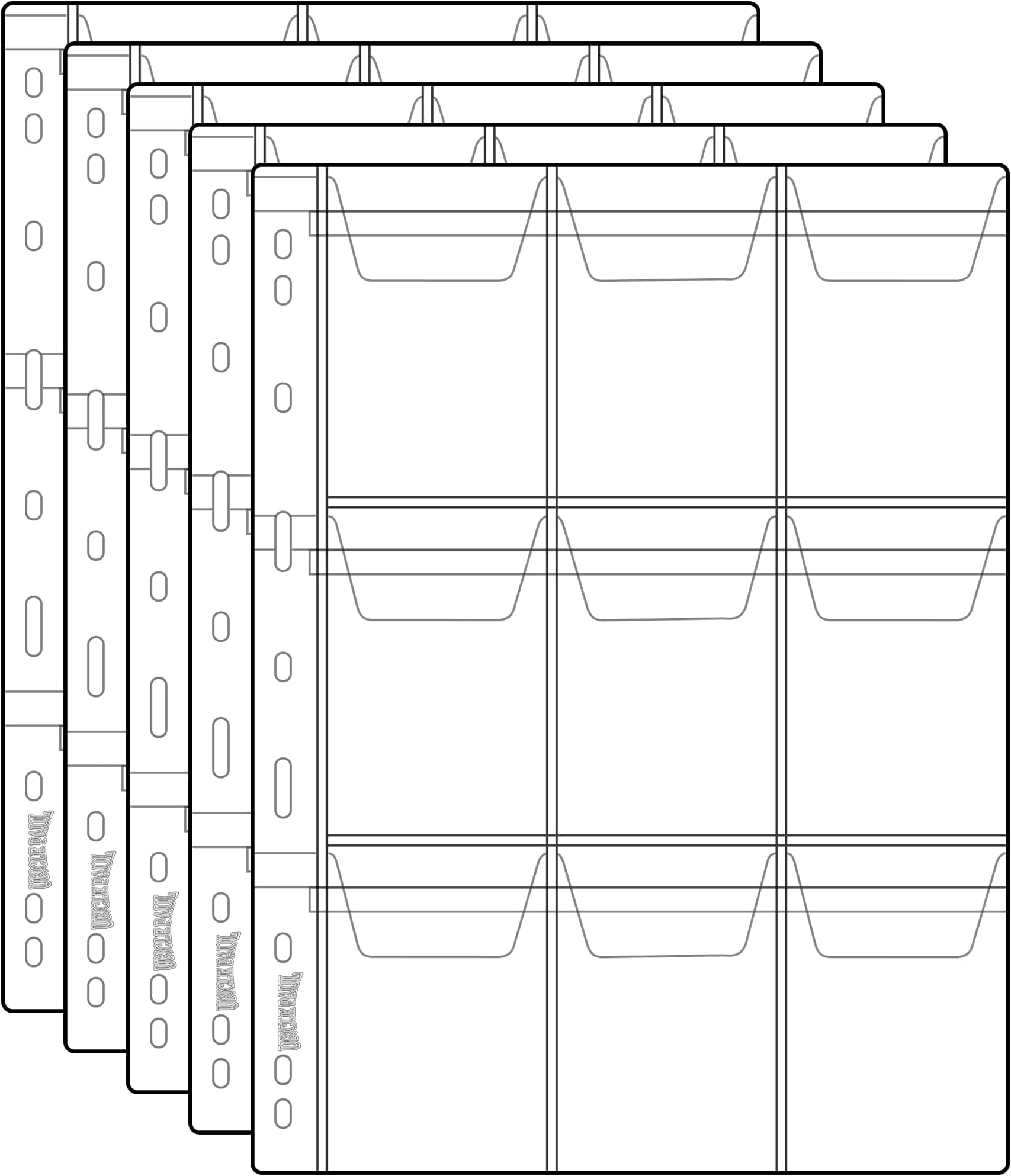 Amazon.com: Coin Pocket Pages - 6 Pockets Standard 9-Hole Coin Pocket ...