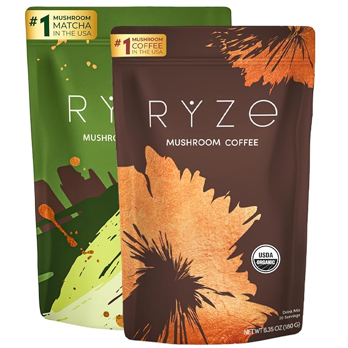 Amazon.com : RYZE SUPERFOODS All Day Energy Bundle with Mushroom Coffee ...