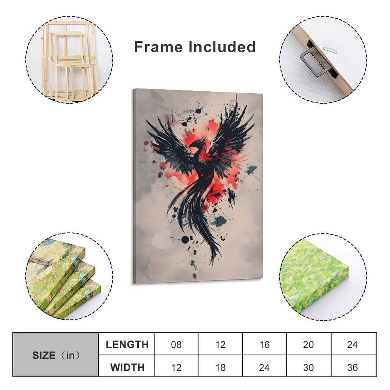 Phoenix Splatter Tattoos