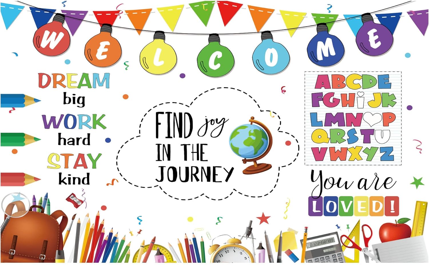 Amazon.com : Allenjoy Welcome Virtual Learning Backdrop for Back to ...