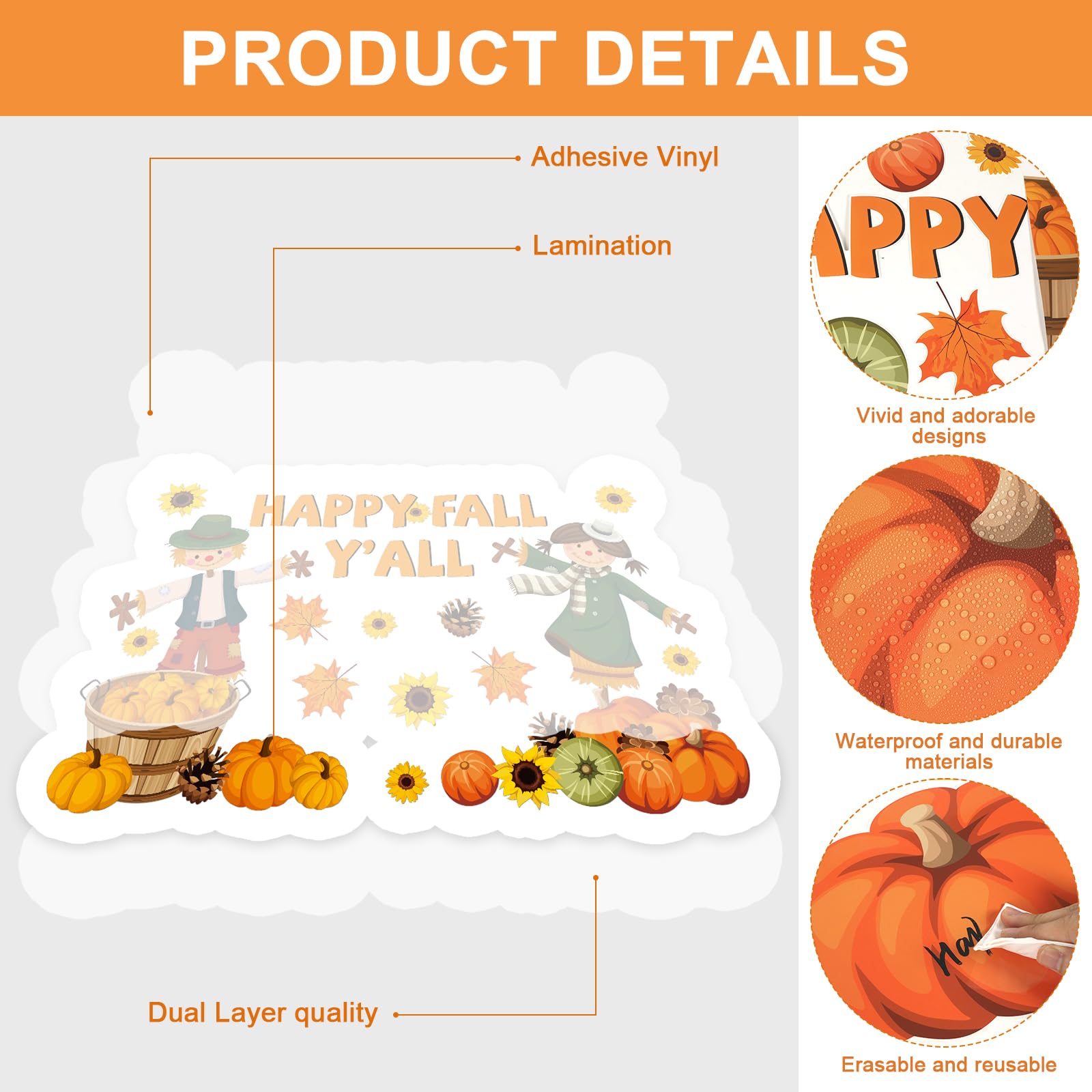 Snapklik.com : Fall Scarecrow Paper Bulletin Board Set Autumn Classroom ...