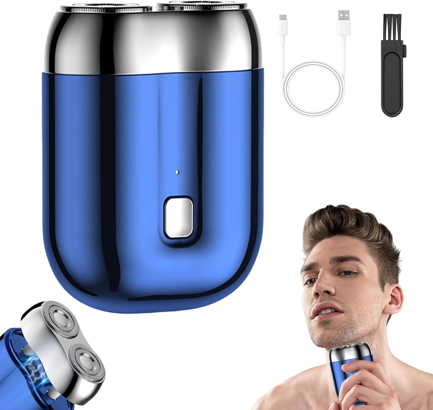 New Model Dual-Head Mini Electric Shaver, 2025 New Upgrade Pocket Mini ...