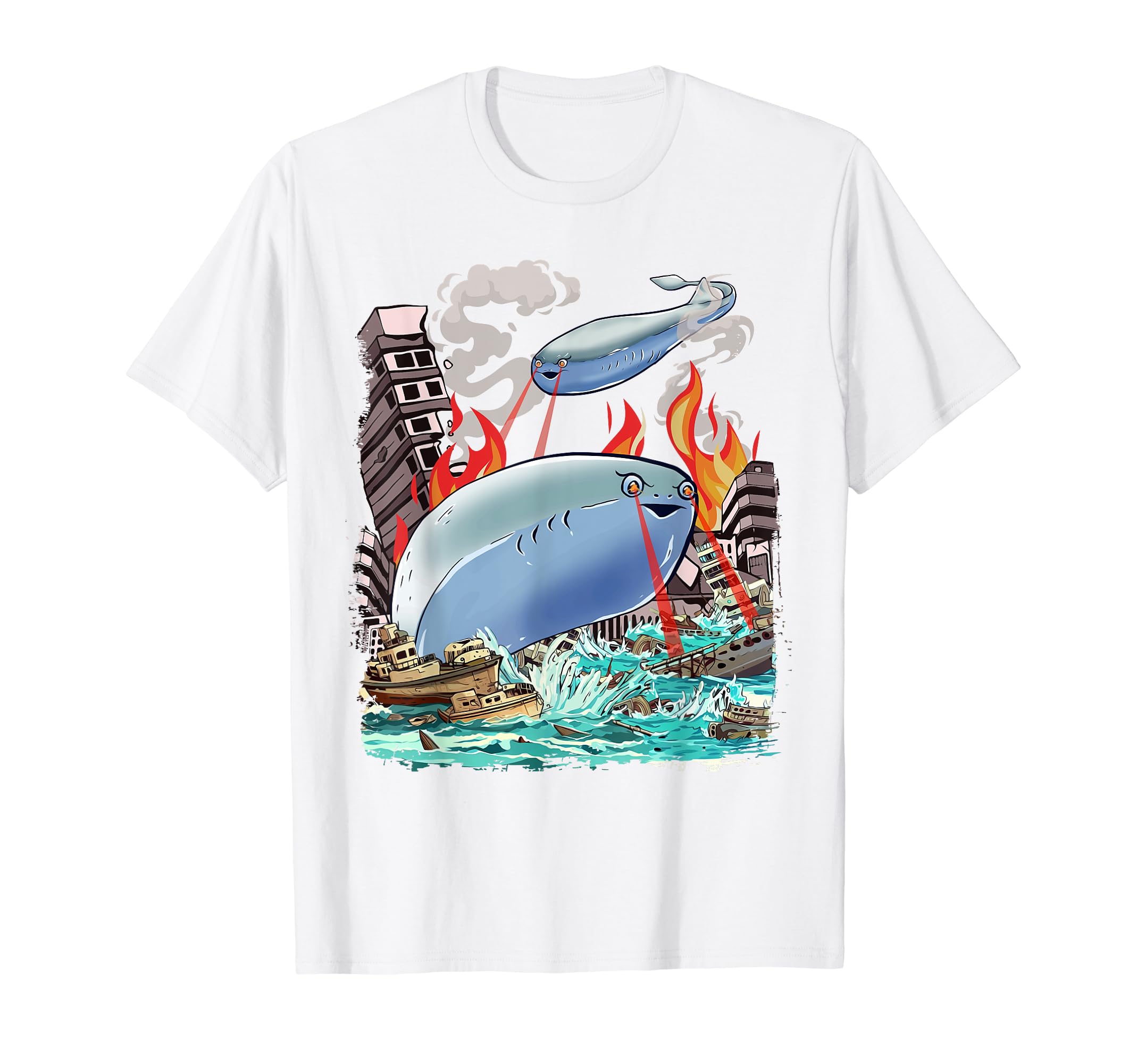 Amazon.com: Sacabambaspis Fish Meme Kaiju Japanese Monster T-Shirt ...
