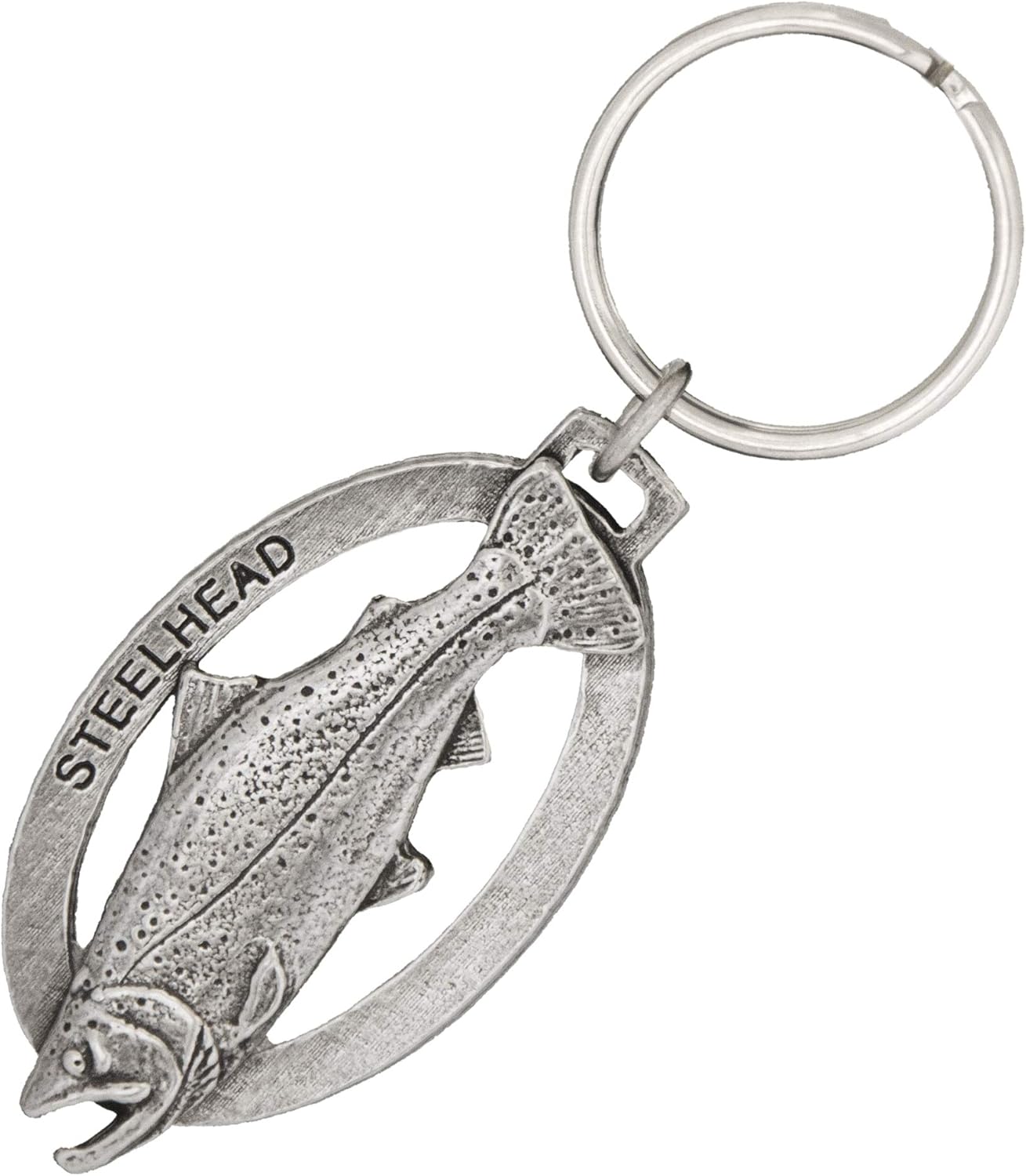 Steelhead Male, Pewter Keychain, F032KC, Trout, Key Fob, Key Chain ...