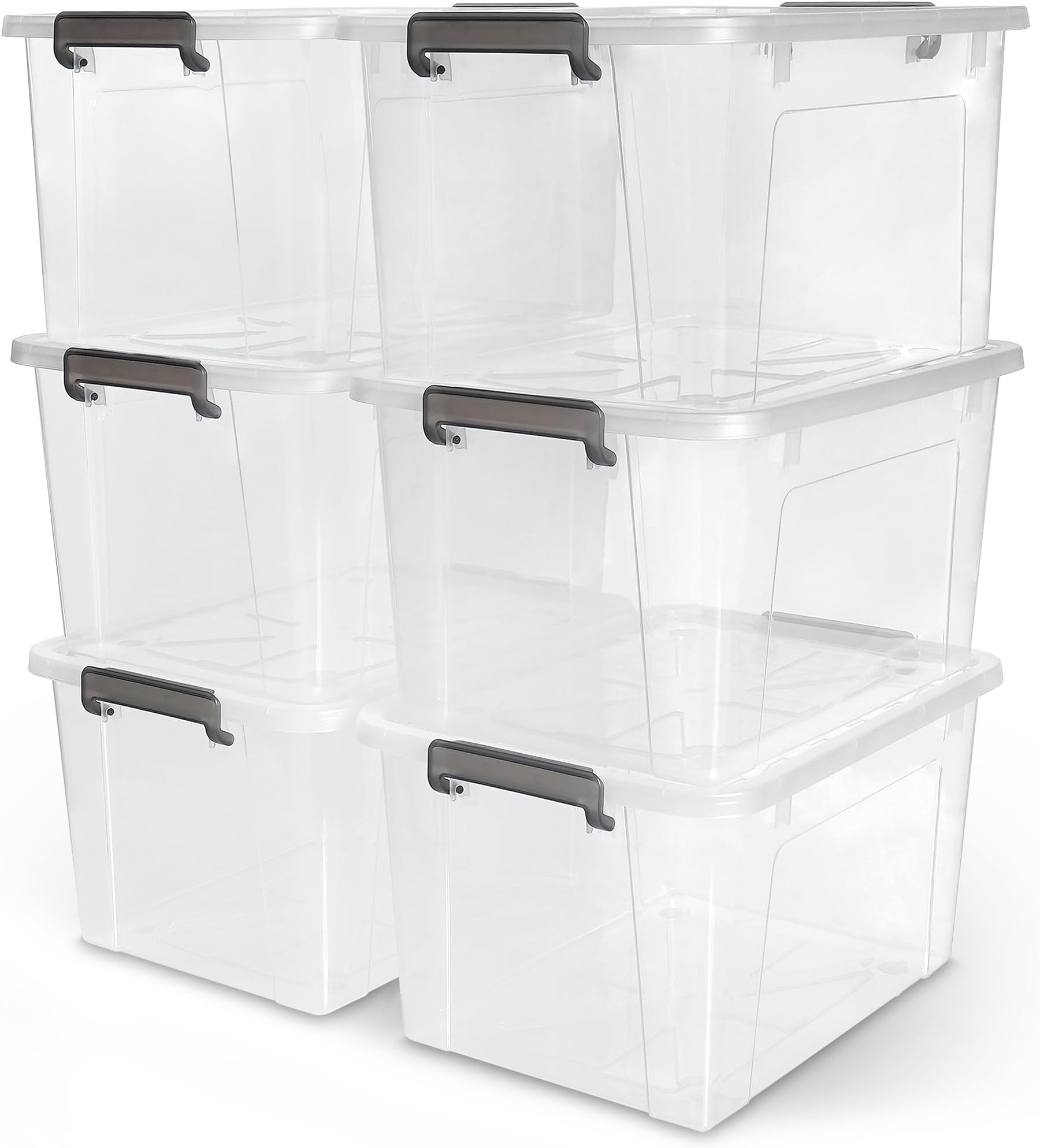 Amazon.com - Sterilite 48 Quart Multipurpose Clear Base Storage Box ...