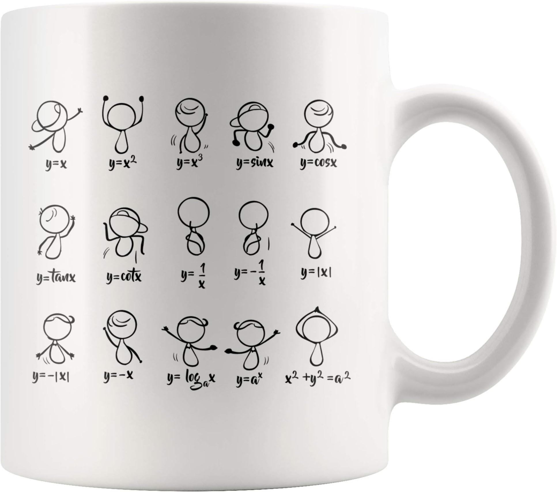 Amazon.com: Panvola Funny Math Coffee Mug Algebra Dance Humorous Mug 11 ...