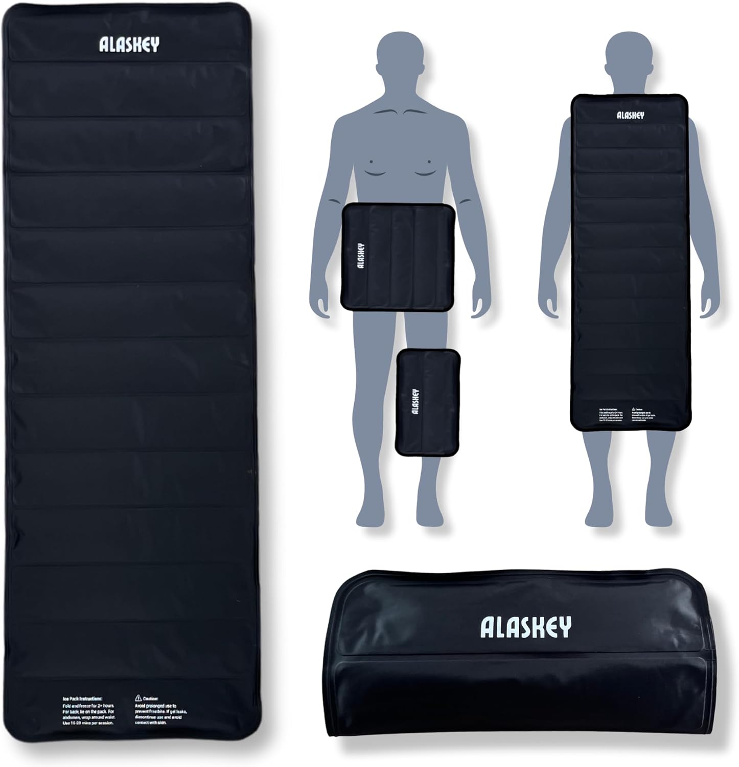 Amazon.com: Large Full Body Ice Pack – 45x16 inches, Black Reusable ...