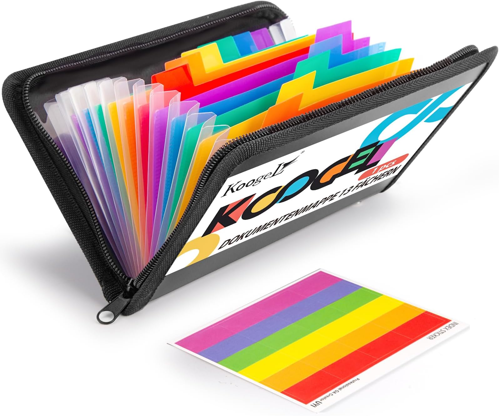 Koogel Fächermappe für A6, Fächermappe Datei Organizer mit ...