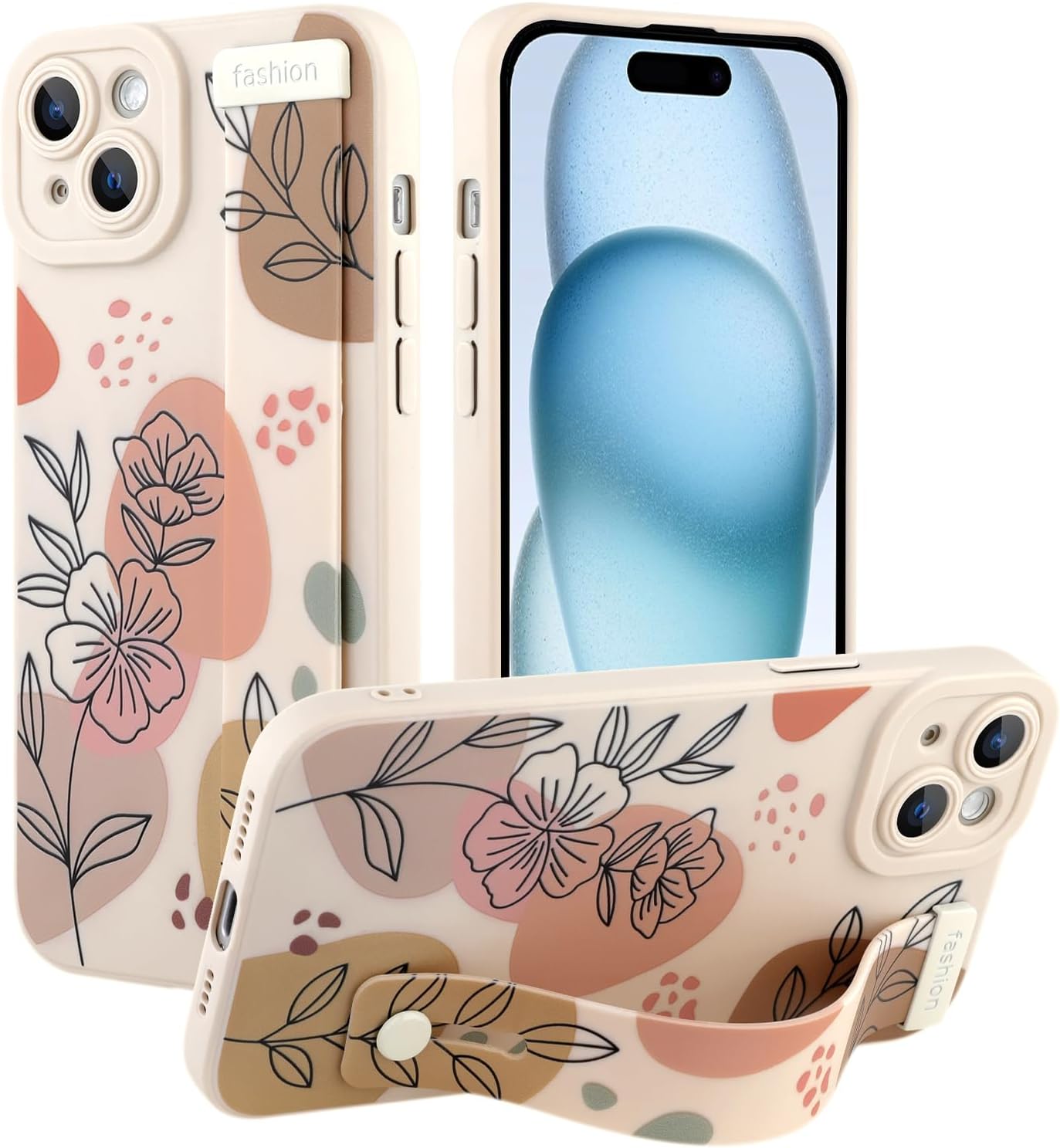 Amazon.com: Jefonha Case for iPhone 15 Silicone Phone Case with Strap ...
