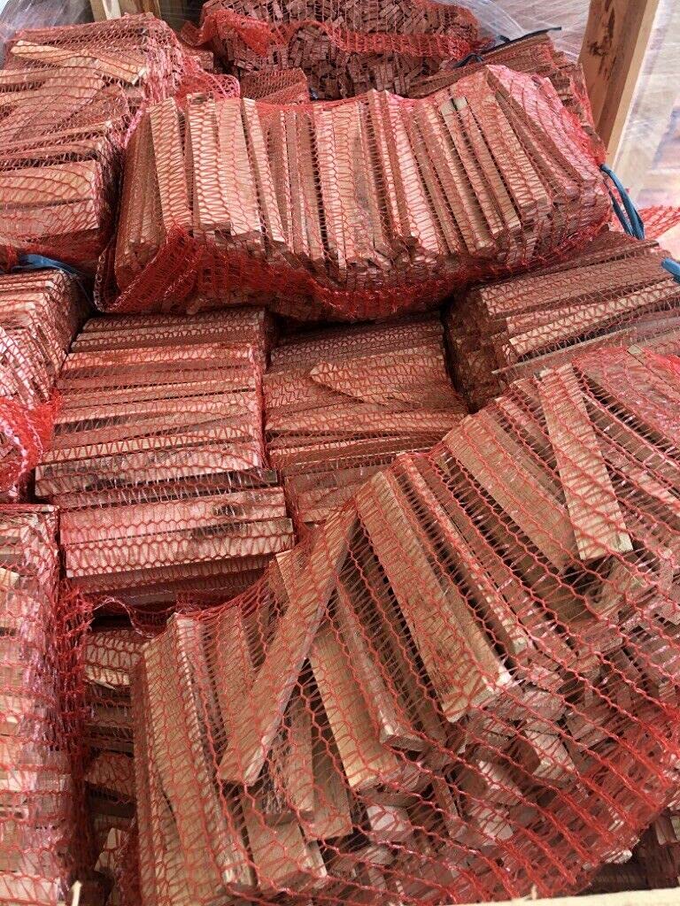 Buy 28 kg Kindling in 4 kg Bags Oak Wood Firewood Lighters Online at ...