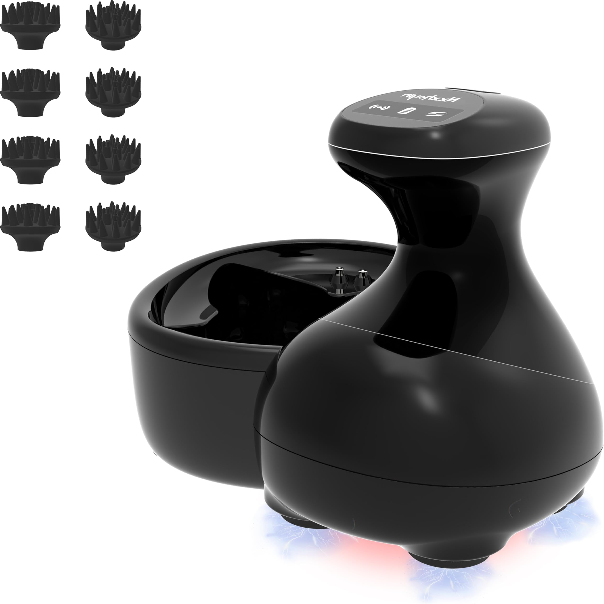 Amazon | Youmay ヘッドスパ EMS 電動頭皮ブラシ 電気針 赤色LED機能付き 振動機能付き スカルプケア フェイスケア EMS HEAD SPA IPX7防水 乾湿両用 ...