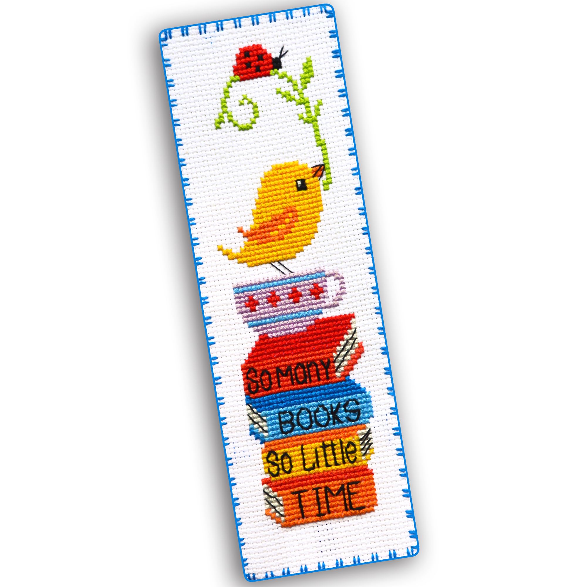 Amazon.com: So Many Books So Little Time - Counted Cross Stitch Kit for ...