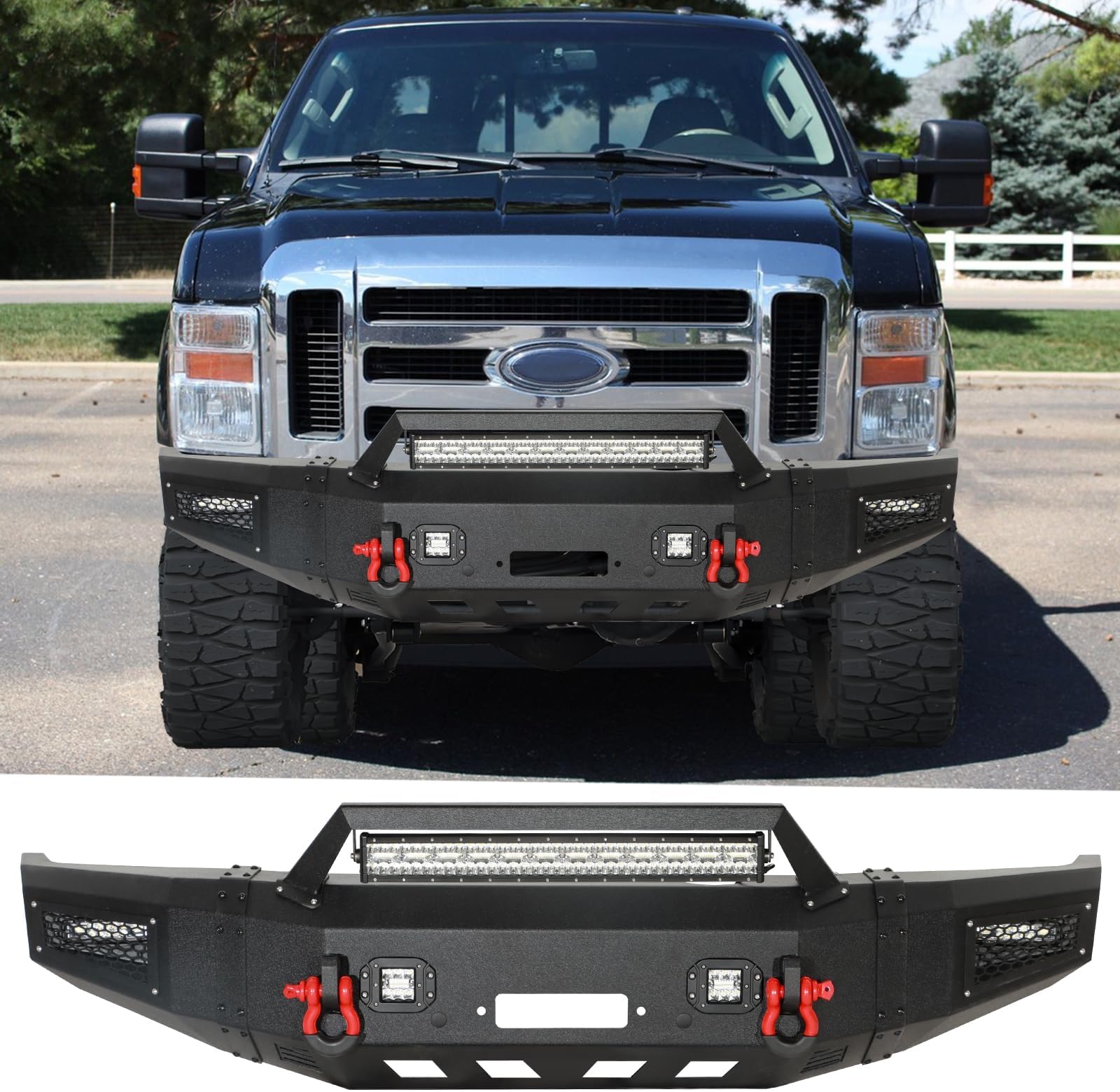 Amazon.com: BSTZHEYU Front Bumper Compatible with 2008 2009 2010 F250 ...