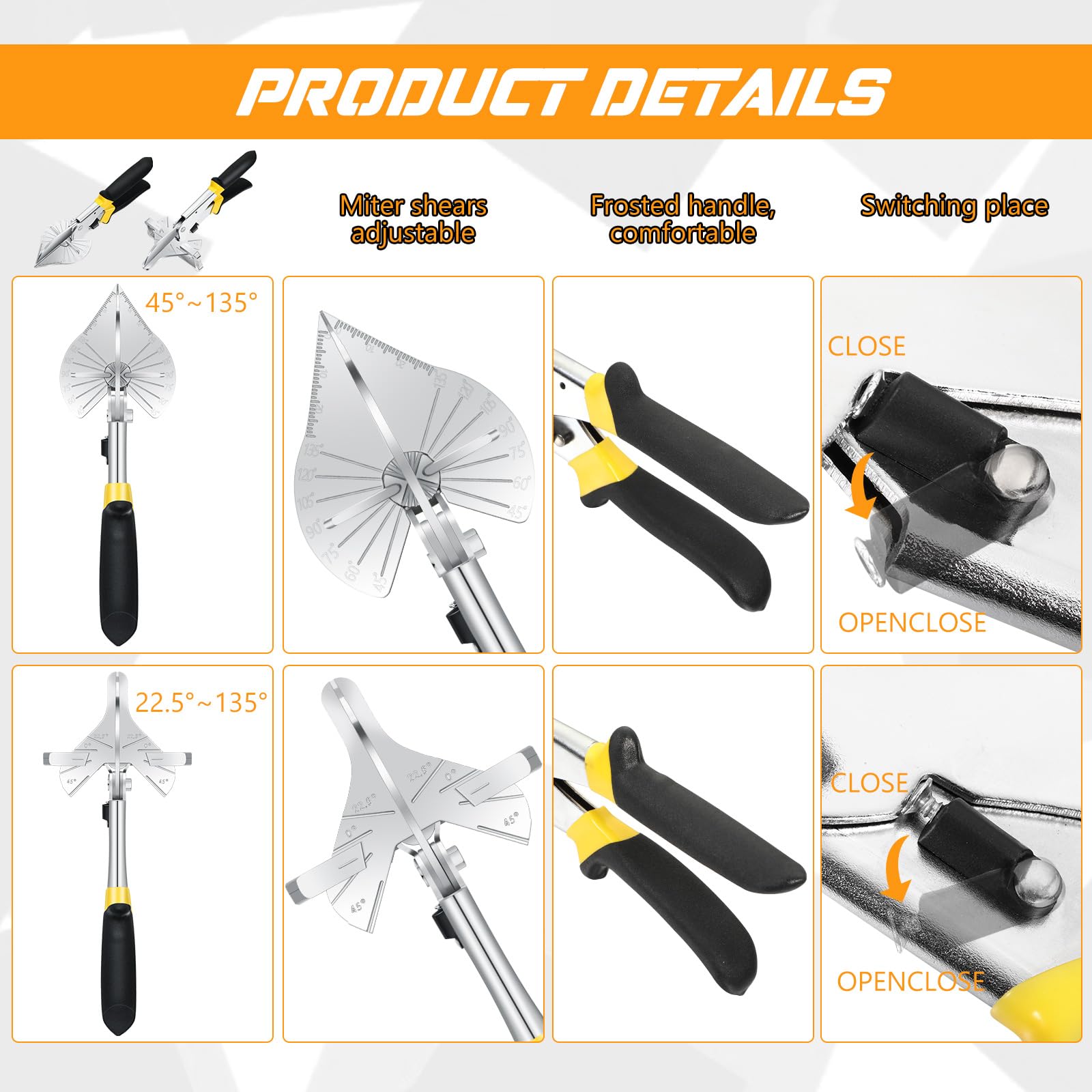 Snapklik.com : Lothee Miter Shear For Angular Cutting Molding Quarter ...