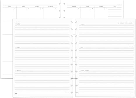 Amazon.com : 2026 TUL® Discbound Weekly/Monthly Planner Refill Pages ...