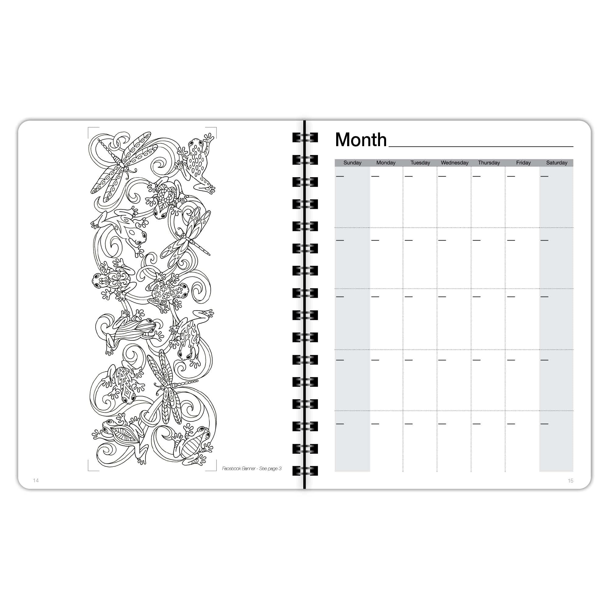 Undated Weekly Planner Planner With Coloring Pages Vintage New Color
