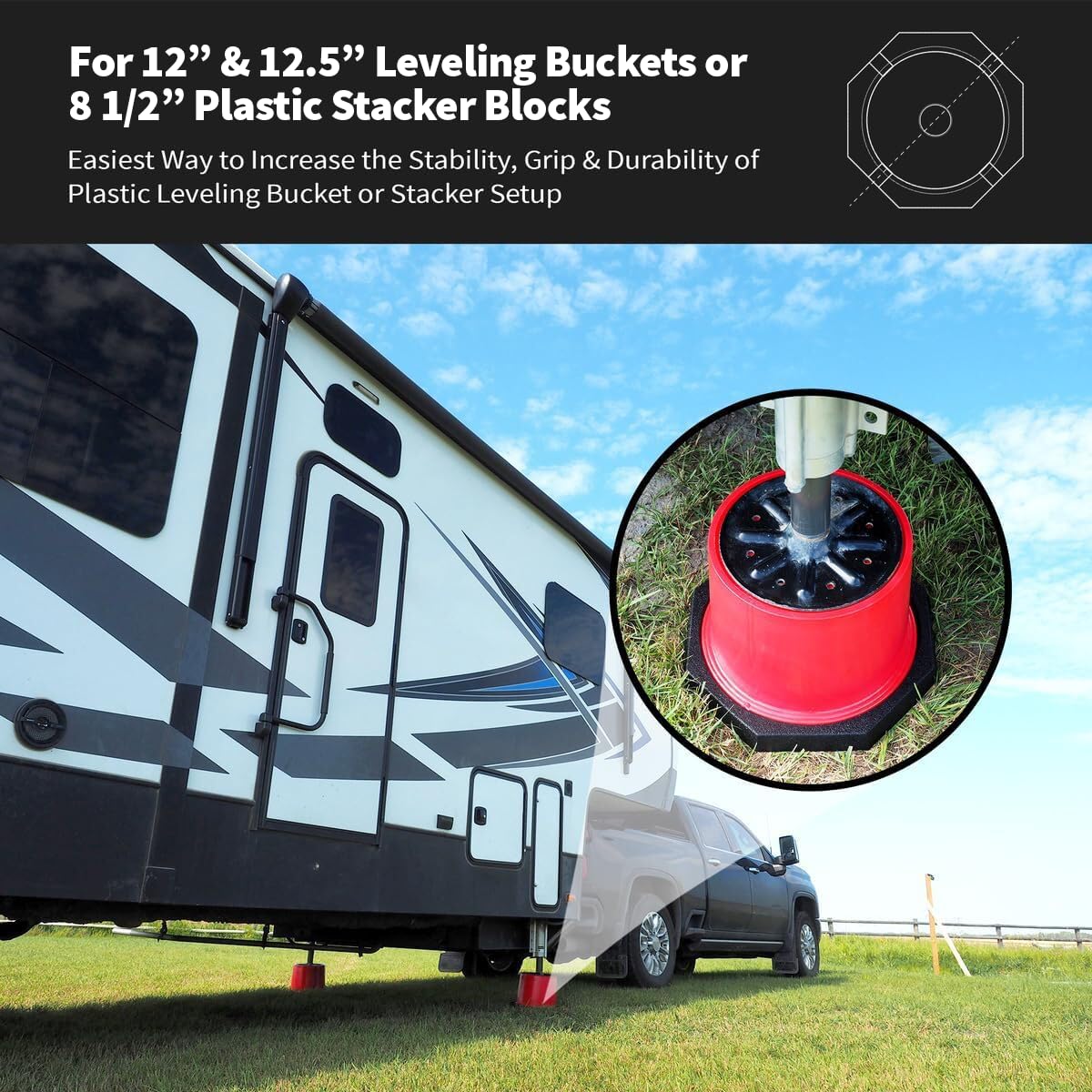 Trailer Stabilizer SnapPad The Donut RV Leveling Block - Single Tongue ...