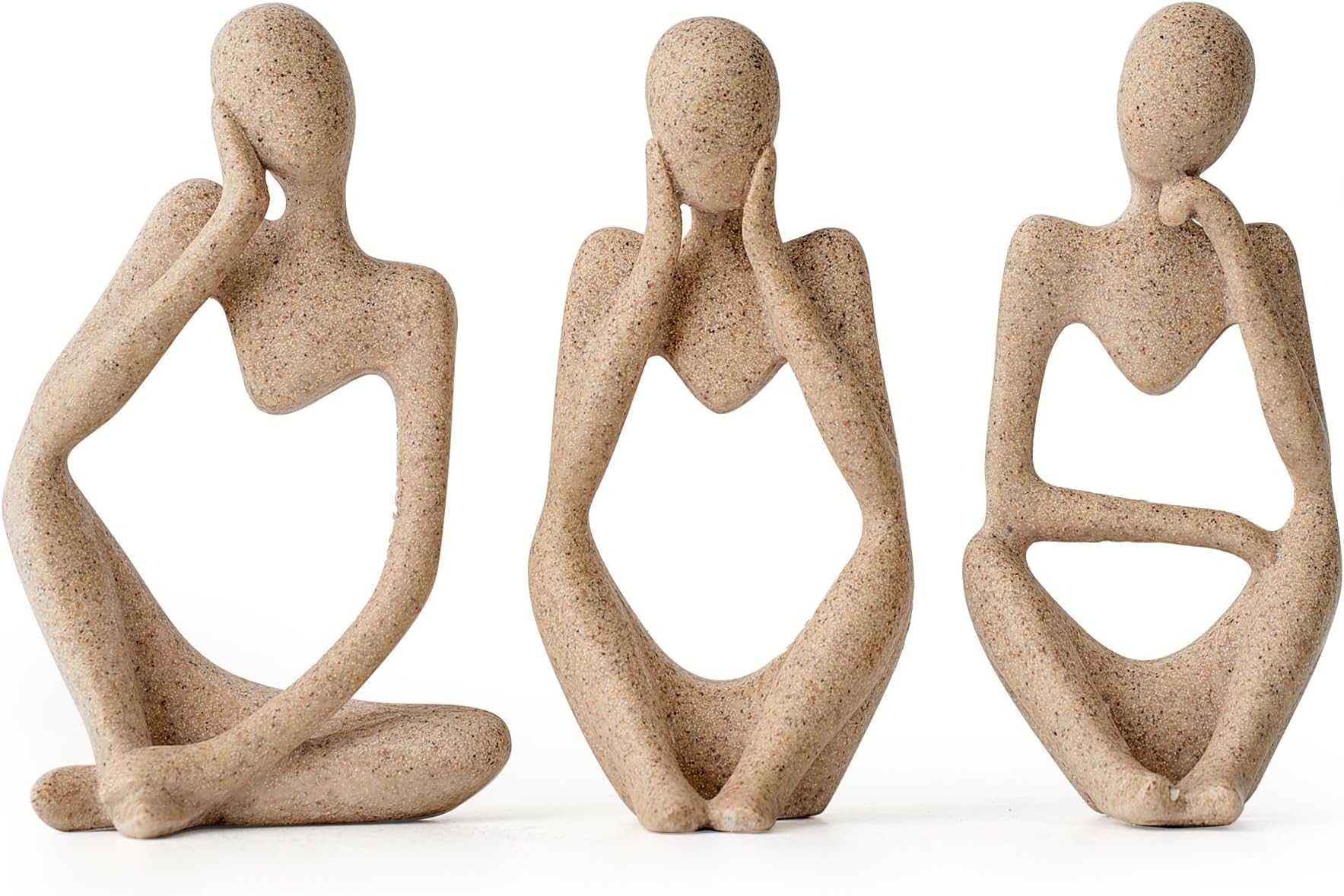 Amazon.com: Ecacon 3Pcs Minimalist Decor Abstract Thinker Statue ...