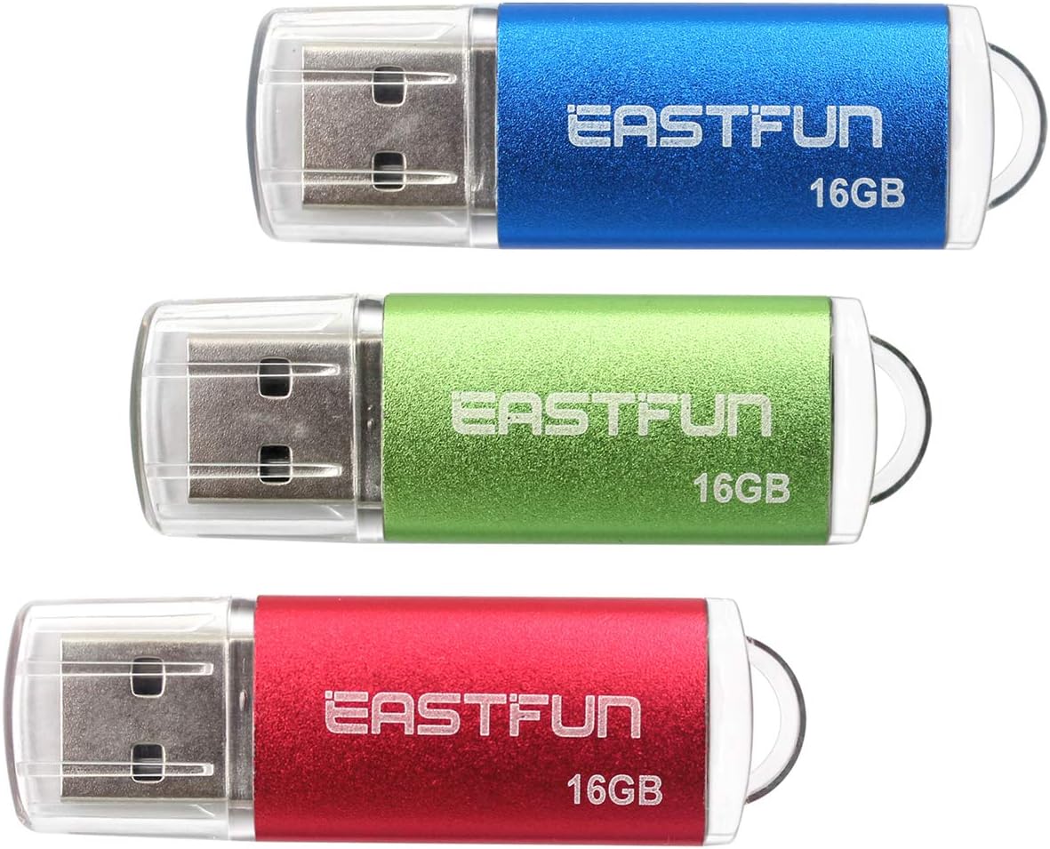 Amazon.com: EASTFUN 4 Pack 16GB USB 2.0 Flash Drive Memory Stick Thumb ...