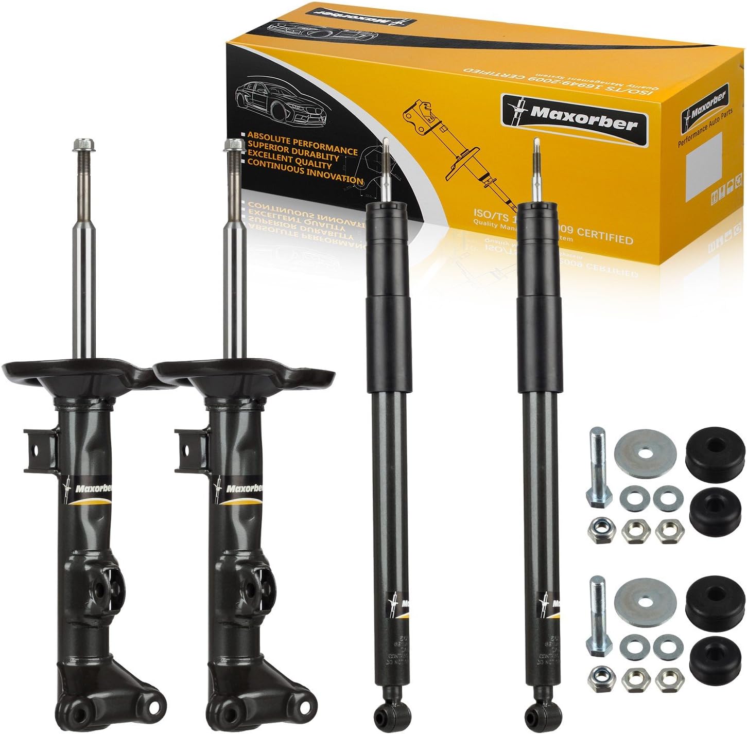 Amazon.com: Maxorber Juego completo de amortiguadores amortiguadores ...