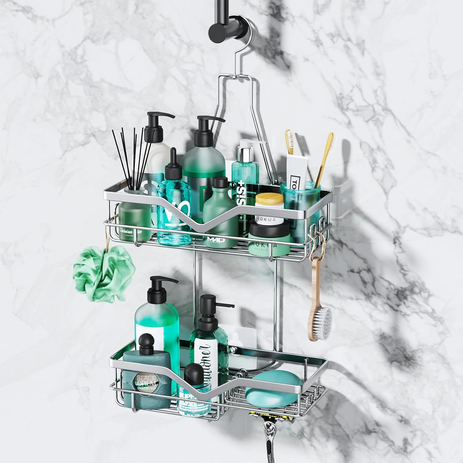 SWTYMIKI Shower Caddy Hanging Shower Shelf, Stainless Steel Shower ...