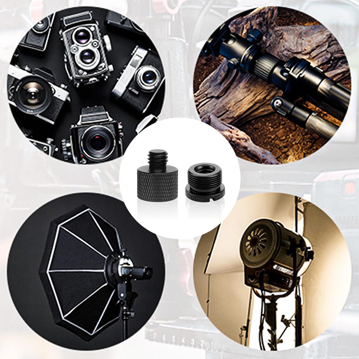 Vanyibro 8PCS Mic Thread Adapter Set, Versatile Mic Stand Adapters for ...