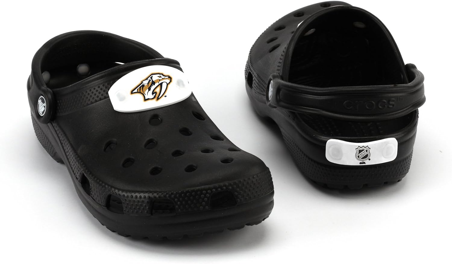 Crocs NHL Nashville Predators Slip-On Negro Estilo Clásico Clog Zapato ...
