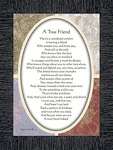 Amazon.com: Vintage A True Friend, Poem about true friendship, 7x9 ...