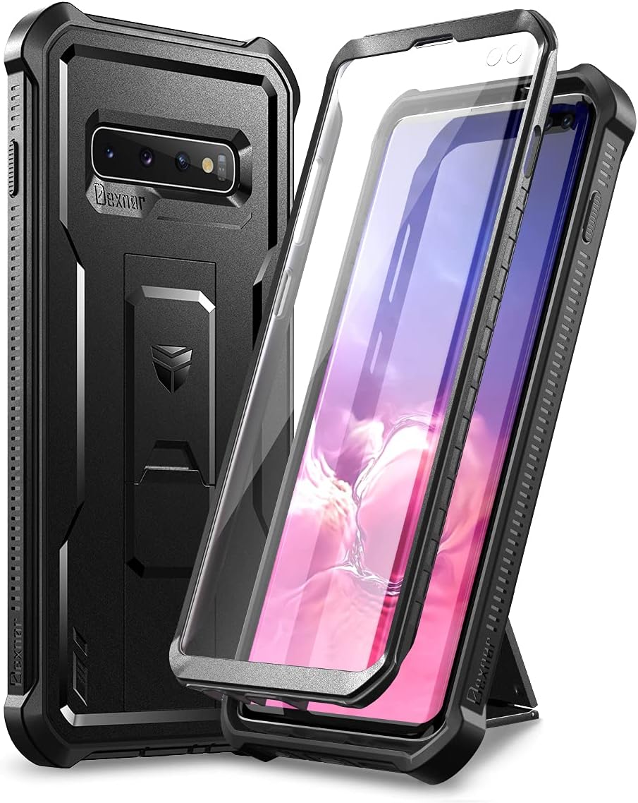 Amazon.com: Military Grade Drop Impact for Samsung Galaxy S10 Plus Case 360 Metal Rotating Ring ...
