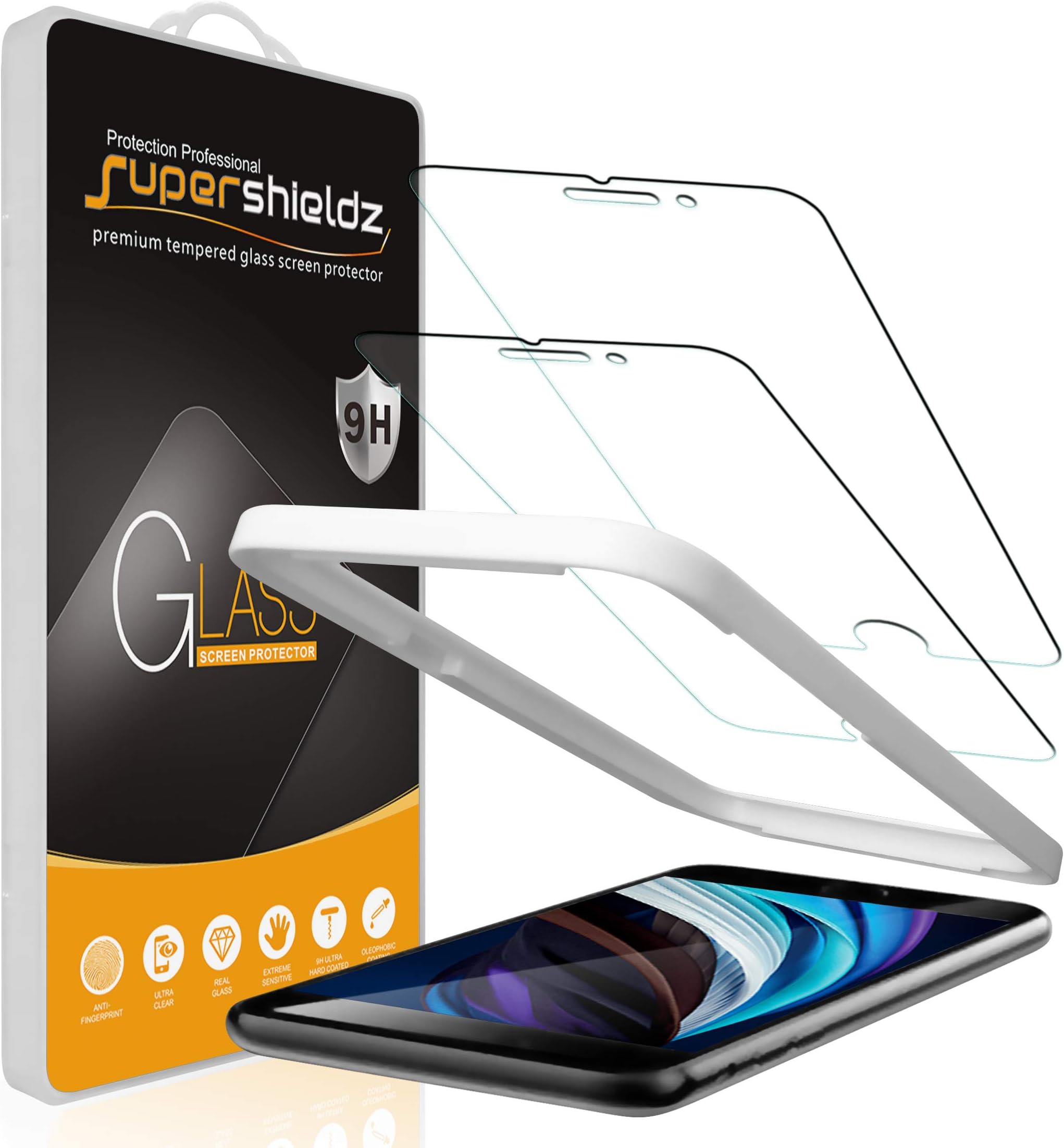 Amazon.com: Supershieldz (2 Pack) Designed for iPhone SE (2022/2020 ...