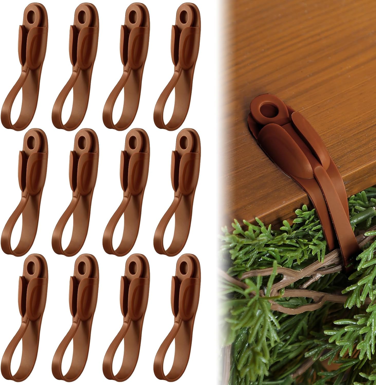 Amazon.com: Relaxweex 12 Pcs Garland Hanger for Mantle No Drill Garland ...