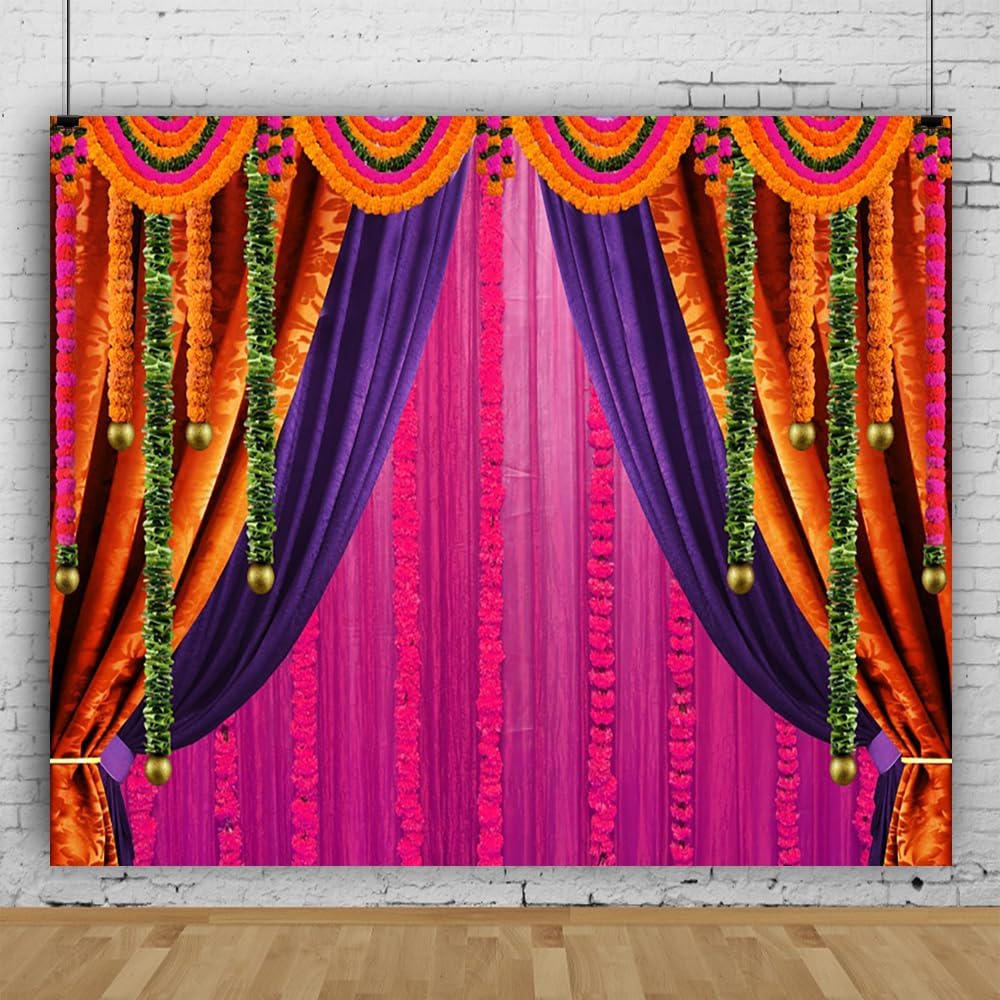 Amazon.com : Indian Pooja Backdrop 10x8ft Diwali Decorations for Home ...