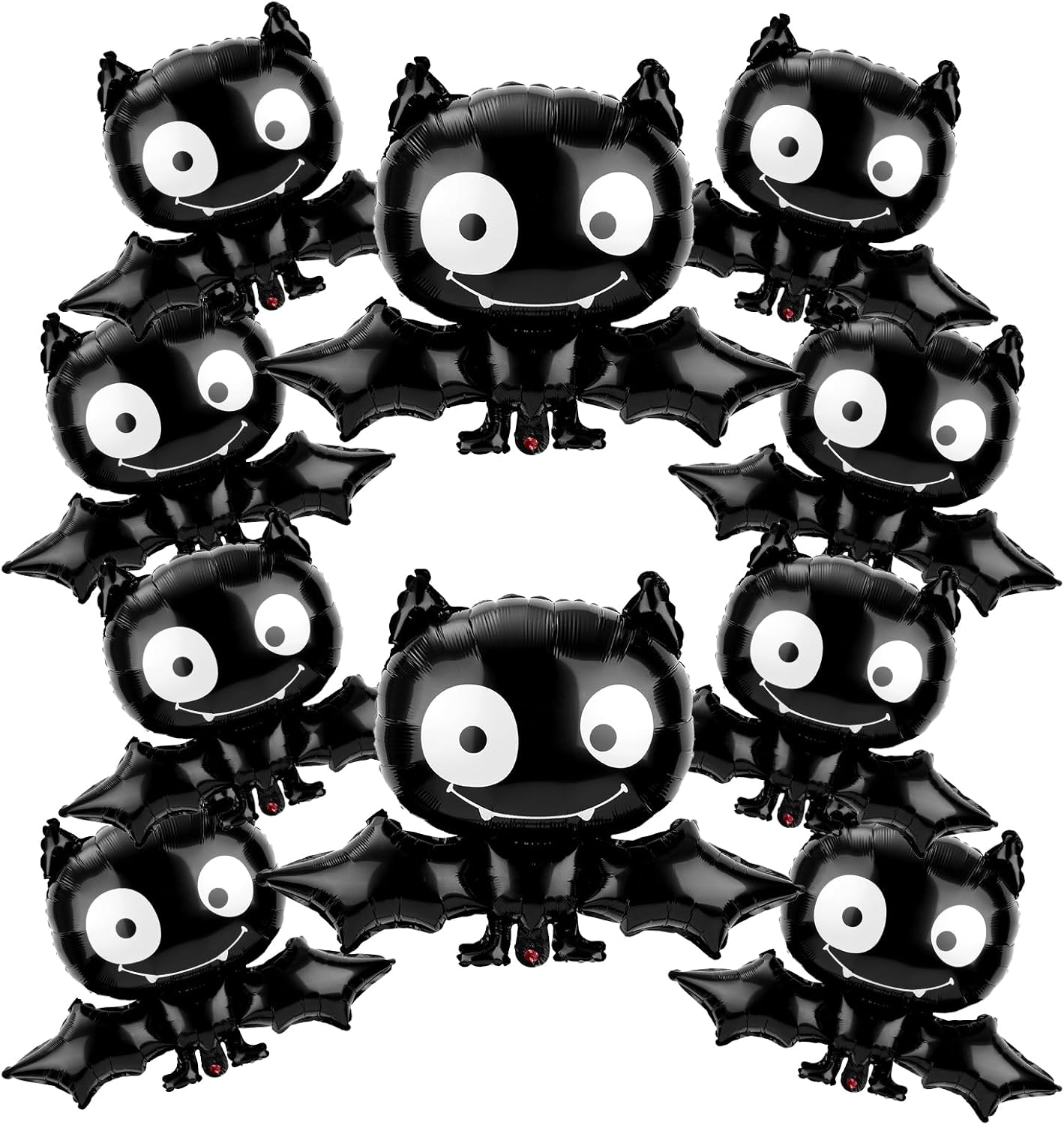 10pcs Halloween Bat Balloons, 28.34x23.62 Inch Large Bat Foil Balloons ...