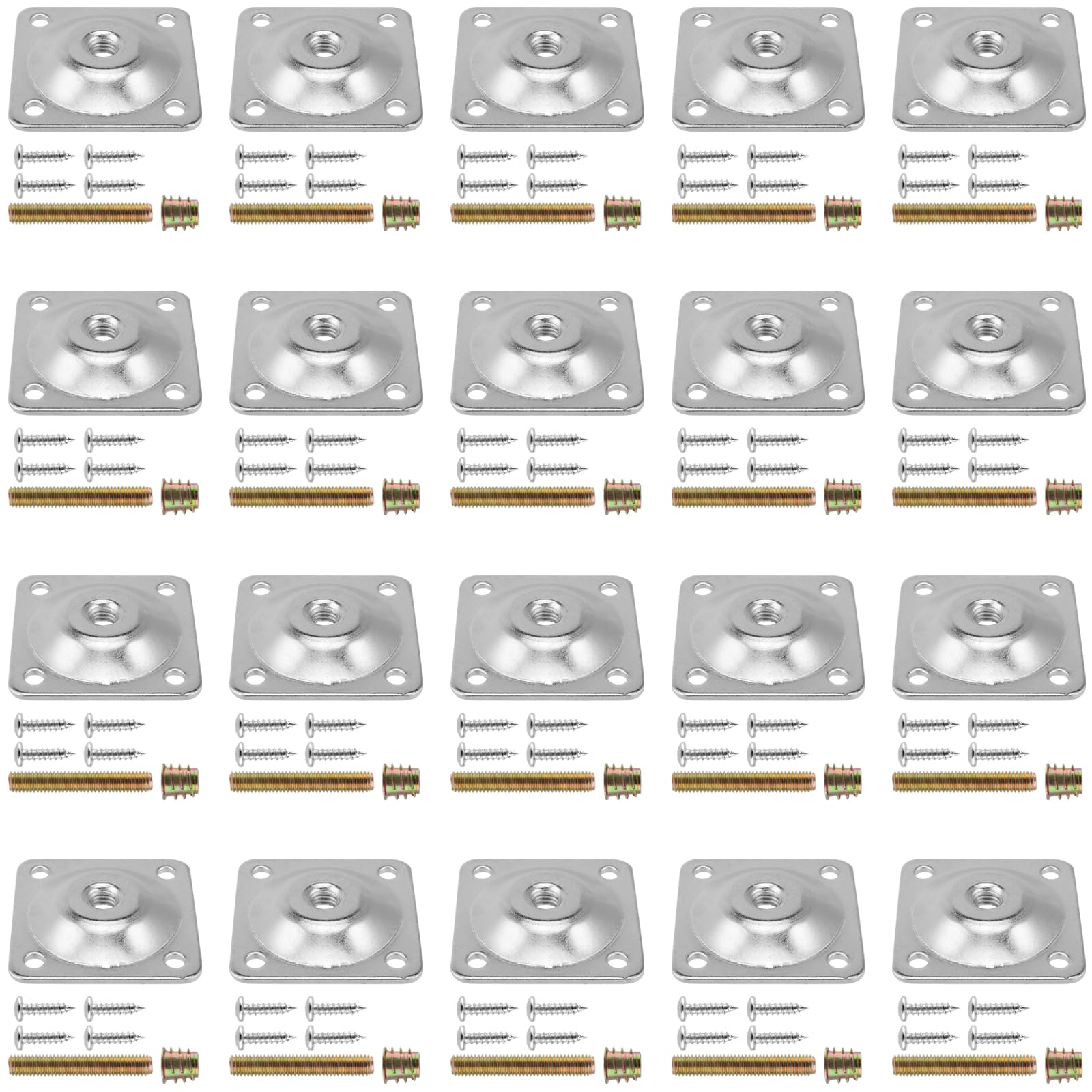 Amazon.com: JEUIHAU 20 PCS Furniture Leg Attachment Plates, Table Leg ...