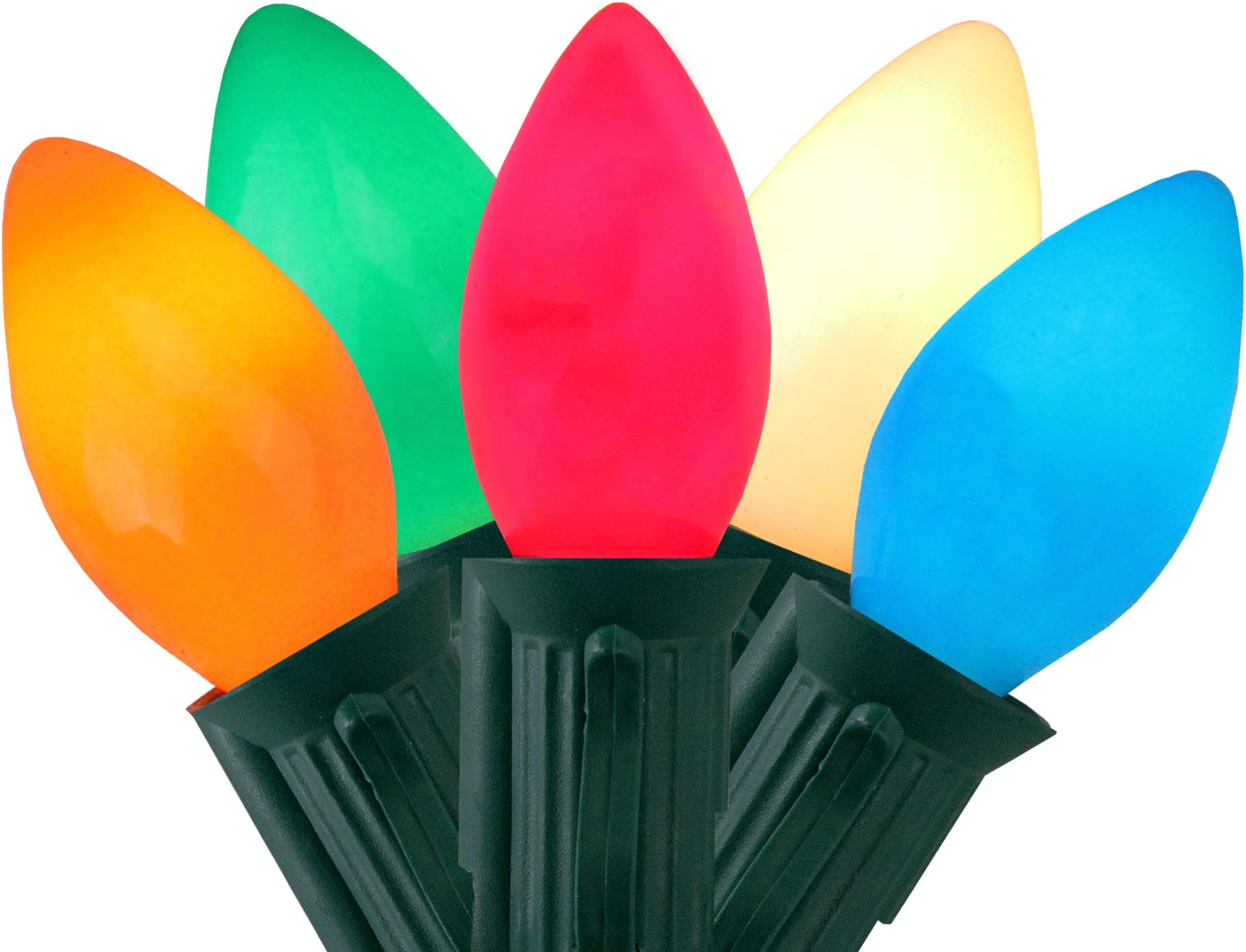 Amazon.com: Set of 35 Multi-Color Mini Christmas Lights - White Wire ...