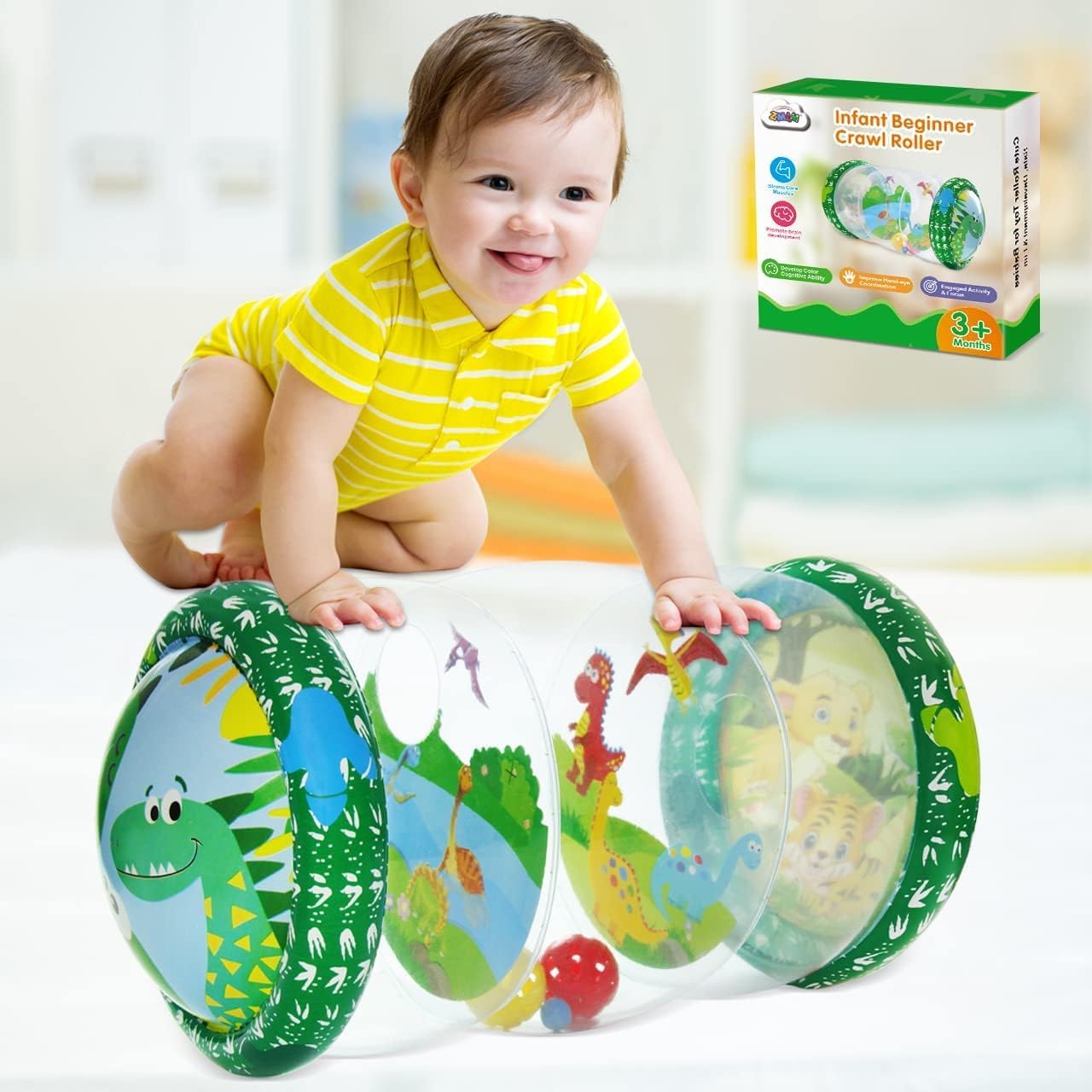 Amazon.com: Crawligator Tummy Time Toy I Provides Mobility for Infants ...