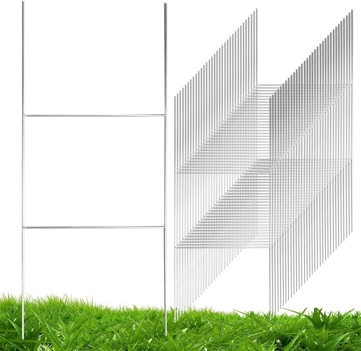 Amazon.com : 25pcs Yard Sign Stakes, 16.5x7 Inch H Frame Wire Stakes ...