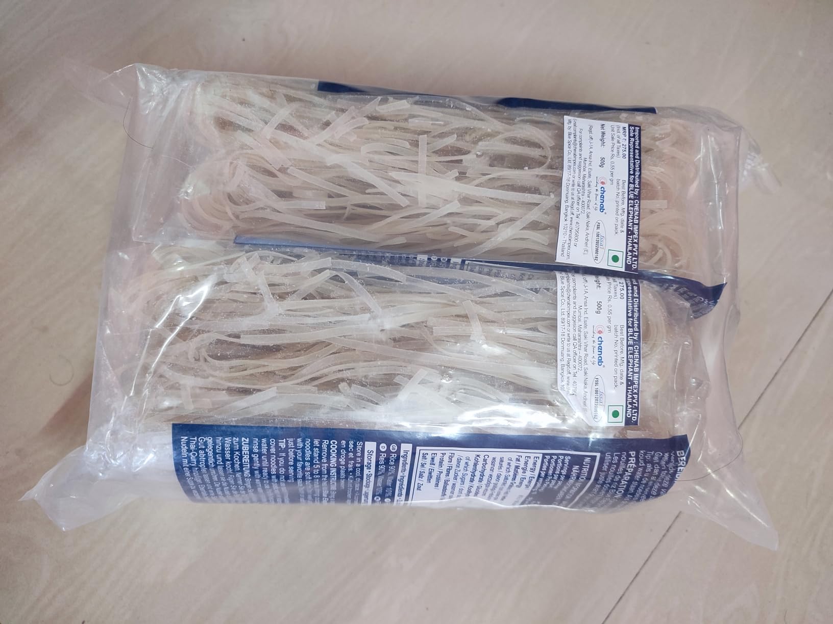 BLUE ELEPHANT Thai Pad Rice Noodles, 500G (Pack Of 2), Gluten Free, 500 ...