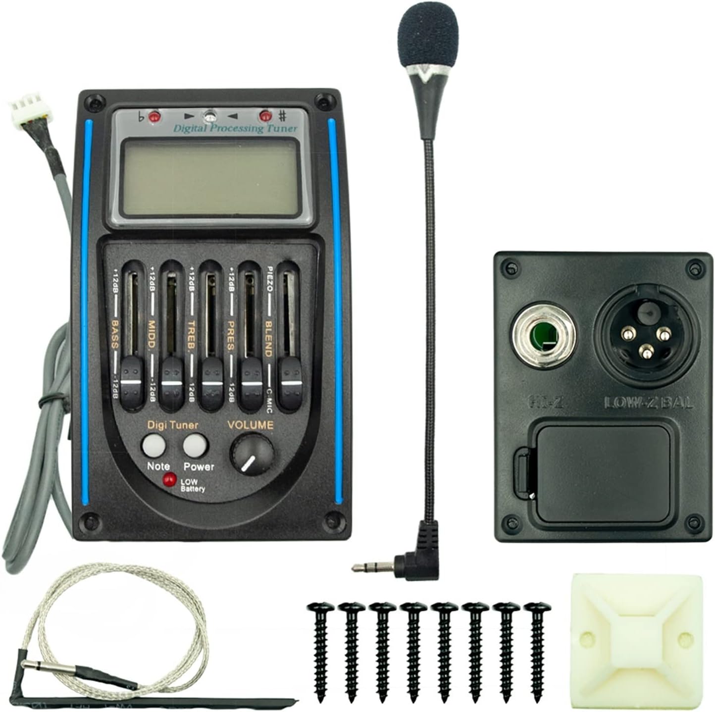 Acoustic Guitar Pickups 10PCS 5 Band Acoustic Guitar EQ Preamp 5-Band ...