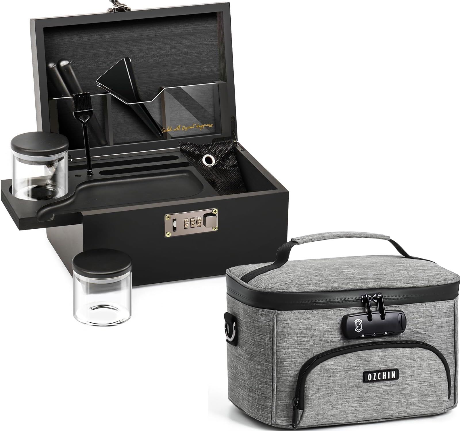 Amazon.com: OZCHIN Large Stash Box Set+Large Smell Proof Bag : Health ...