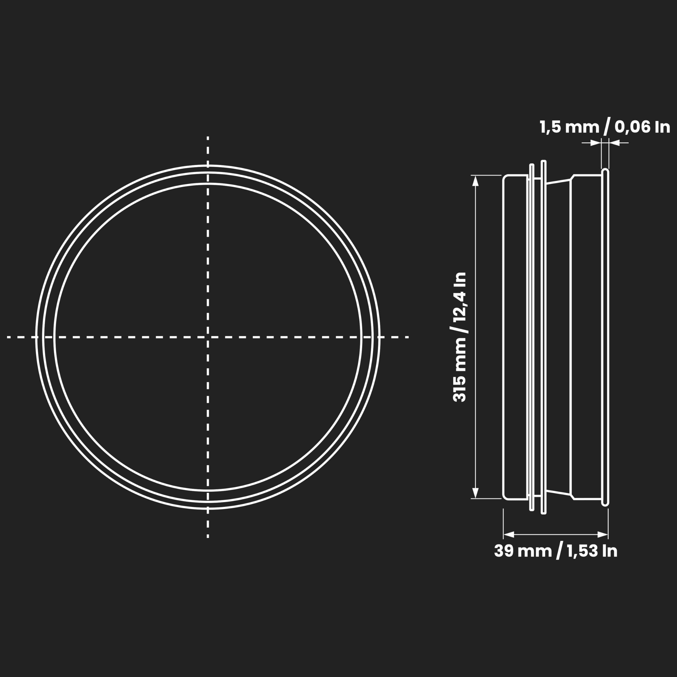 Snapklik.com : Repa Market 12 Inch Metal Tee Cap Galvanized Steel Round ...