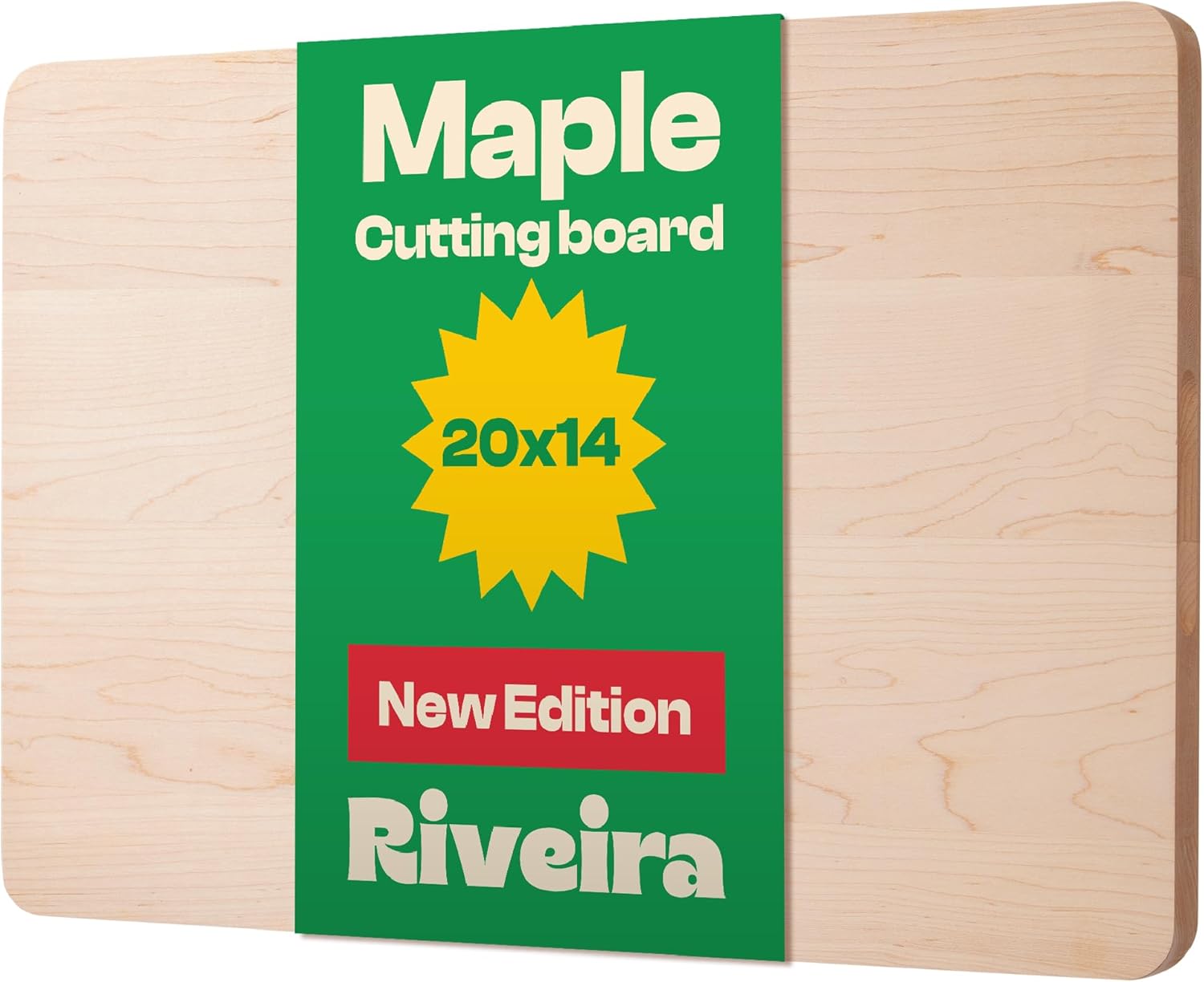 Amazon.com: Riveira Maple Wood Cutting Board – Gourmet Maple Grandeur ...