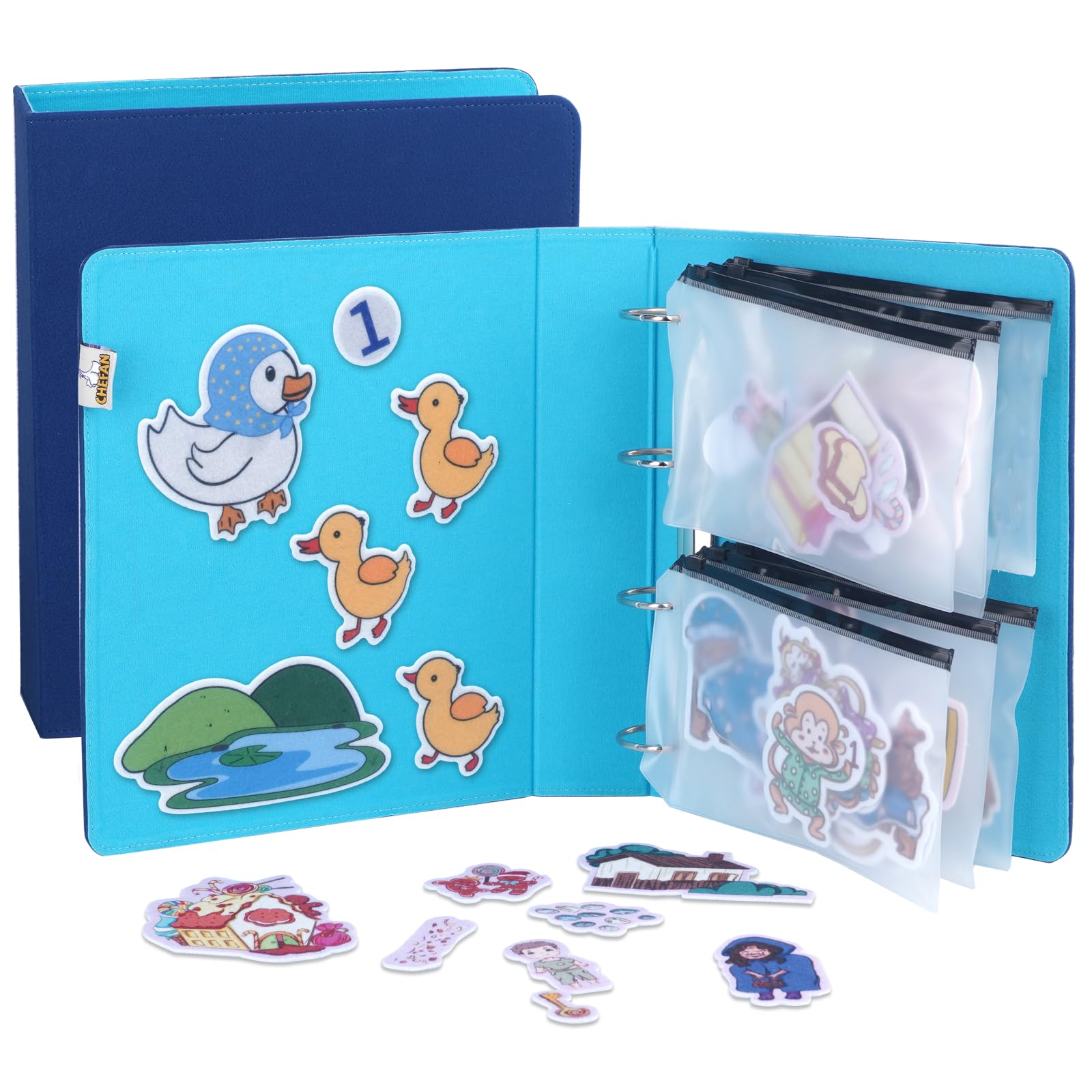 Snapklik.com : Felt Board For Toddlers, 2 Pack Multi-Functional Felt ...