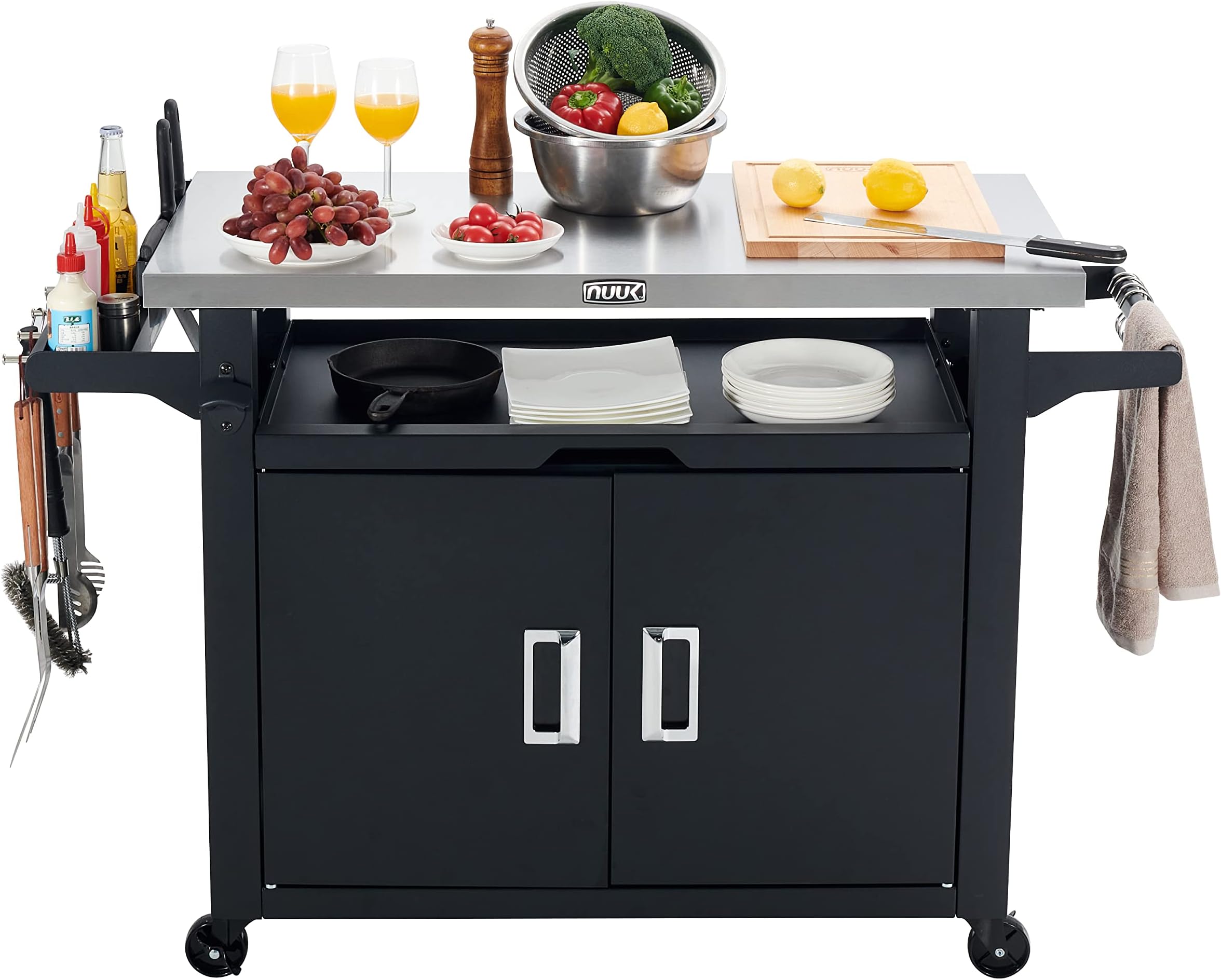 Amazon.com: Mont Alpi MAPCL-MAPZ-Combo Outdoor Prep Bar Cart with ...
