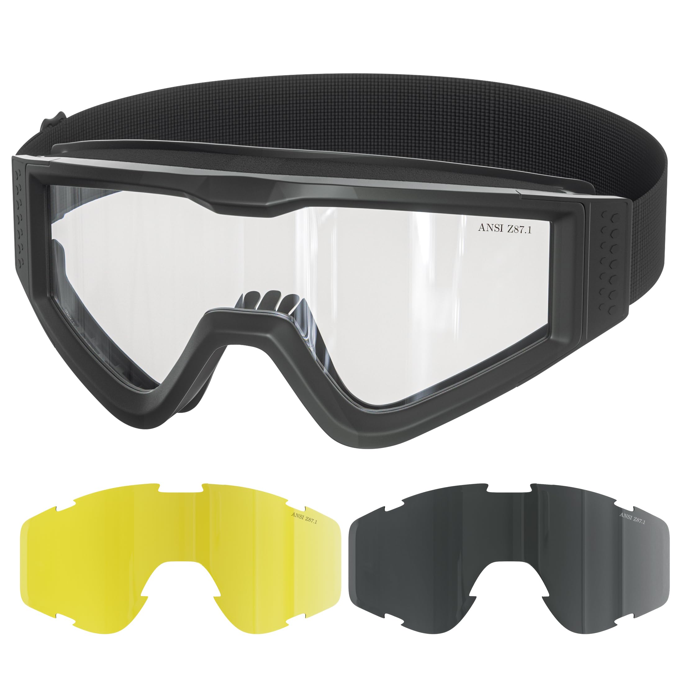 Amazon.com : Airsoft Tactical Goggles with 3 Interchangeable Lenses for ...