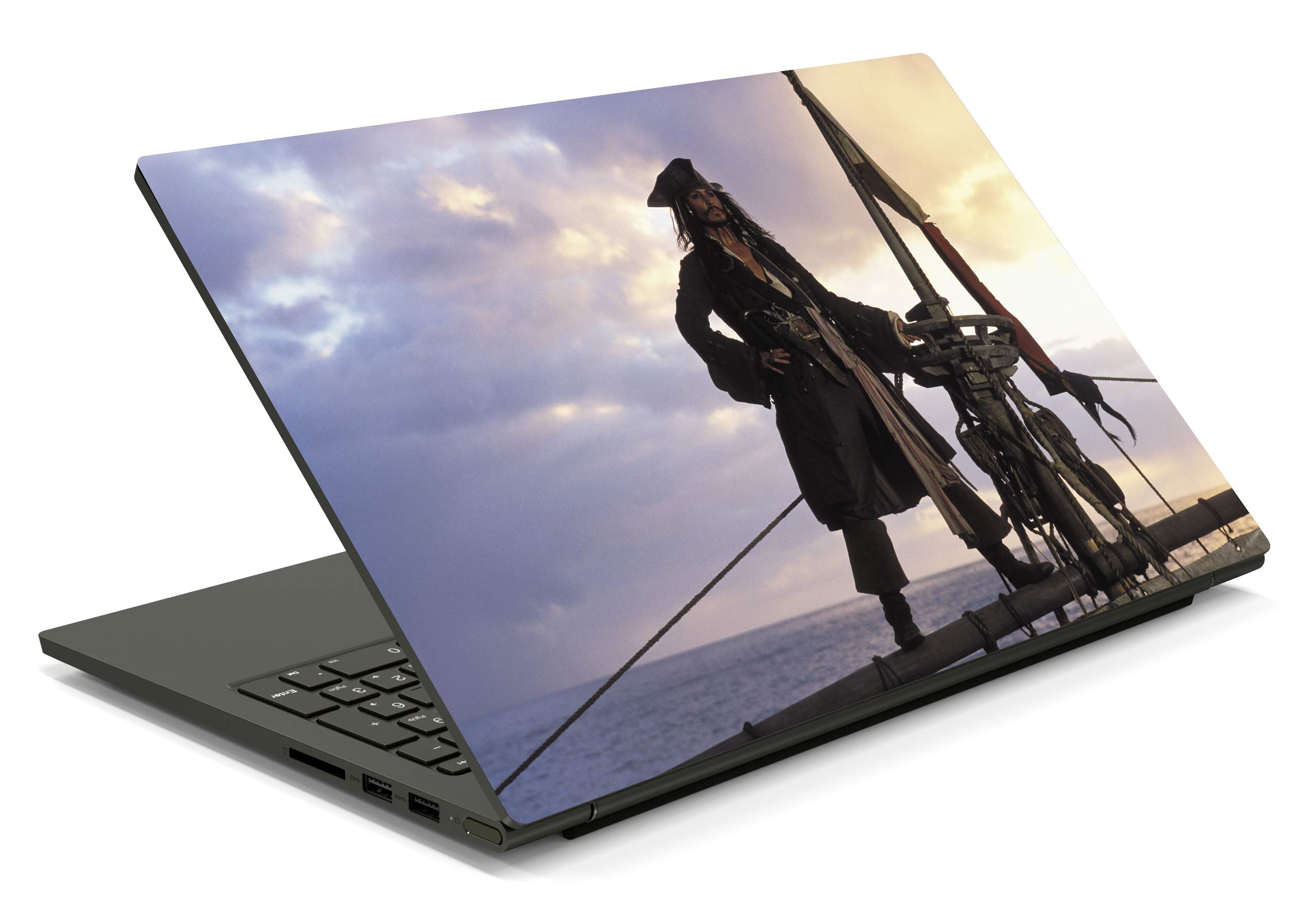 ISEE 360® Captain of Pirates Jack Sparrow Laptop Skin Cover Laminated ...