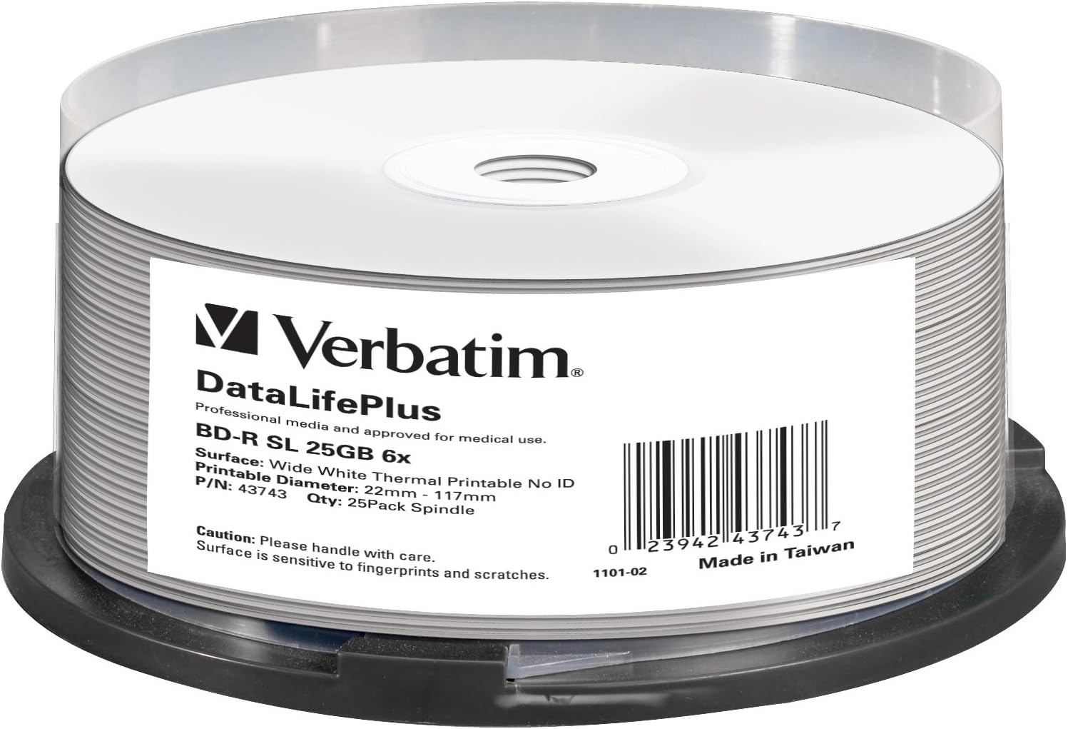 Amazon.com: Verbatim BD-R Blank Blu-ray Discs 25 GB - 6X Burning Speed ...